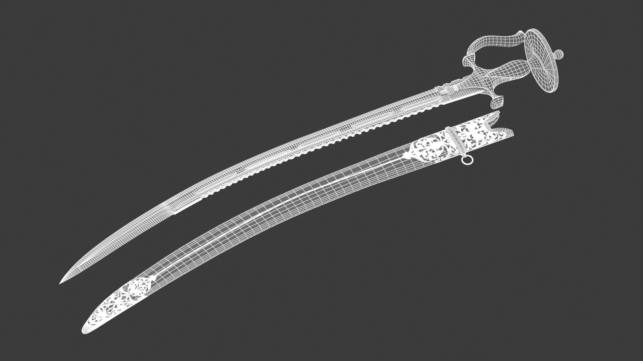 Talwar Sword - 3D Model by frezzy