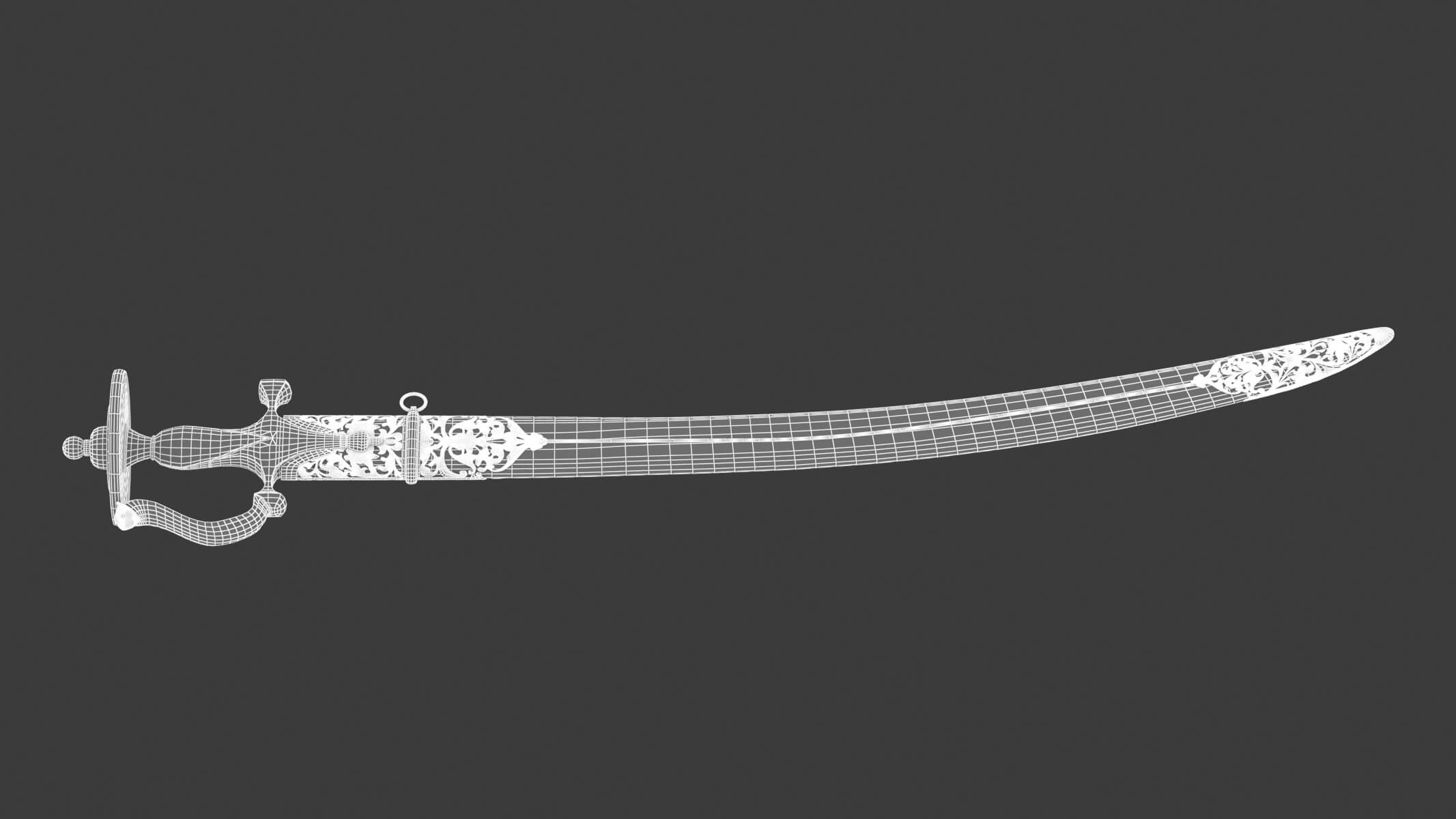 Talwar Sword - 3D Model by frezzy
