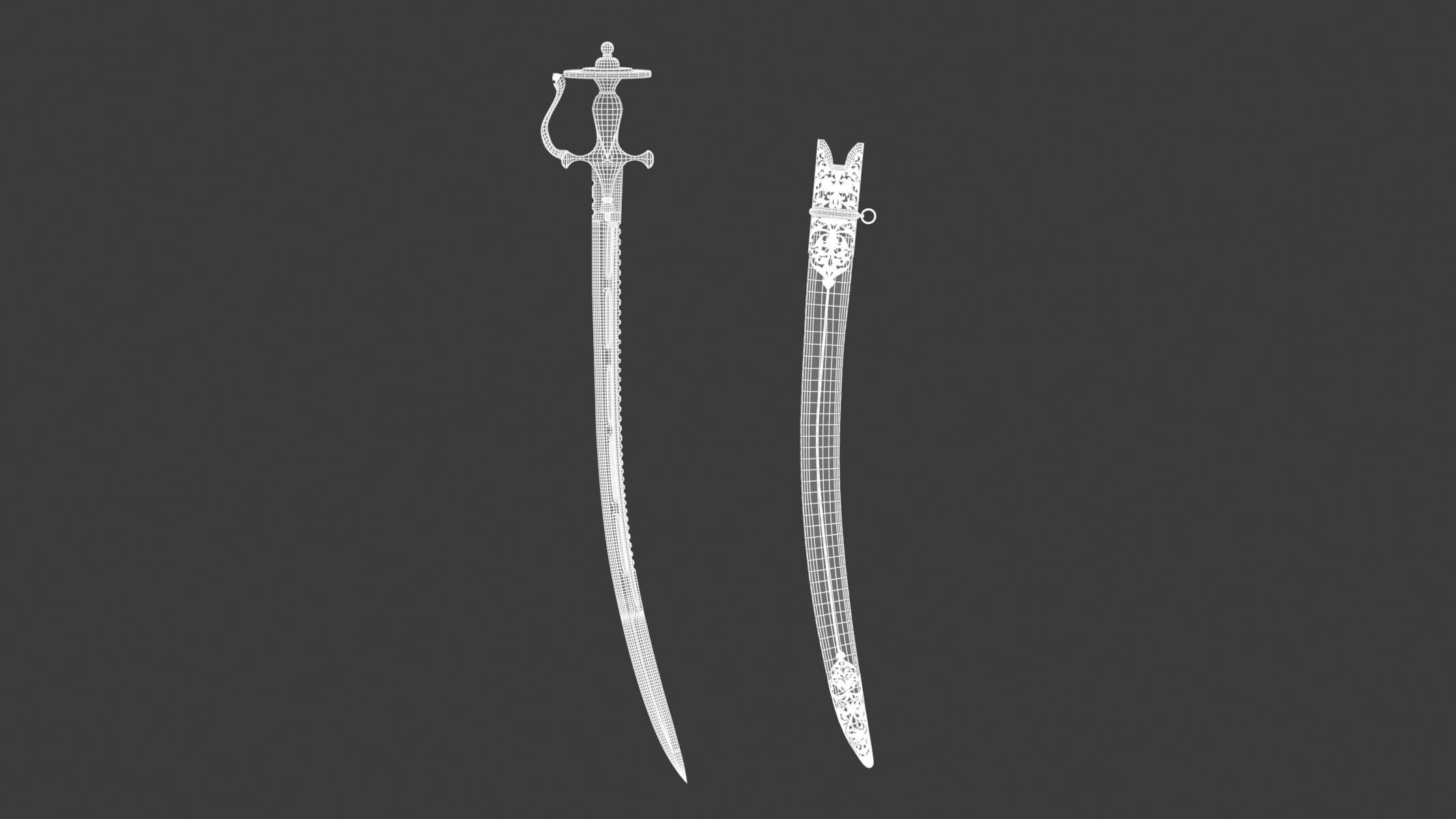 Talwar Sword - 3D Model by frezzy