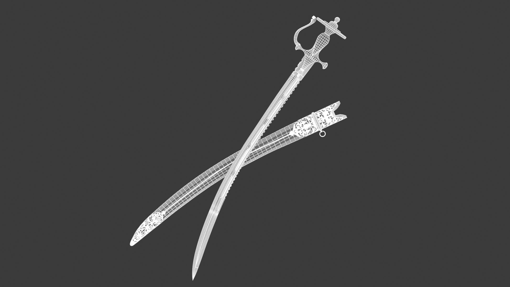 Talwar Sword - 3D Model by frezzy
