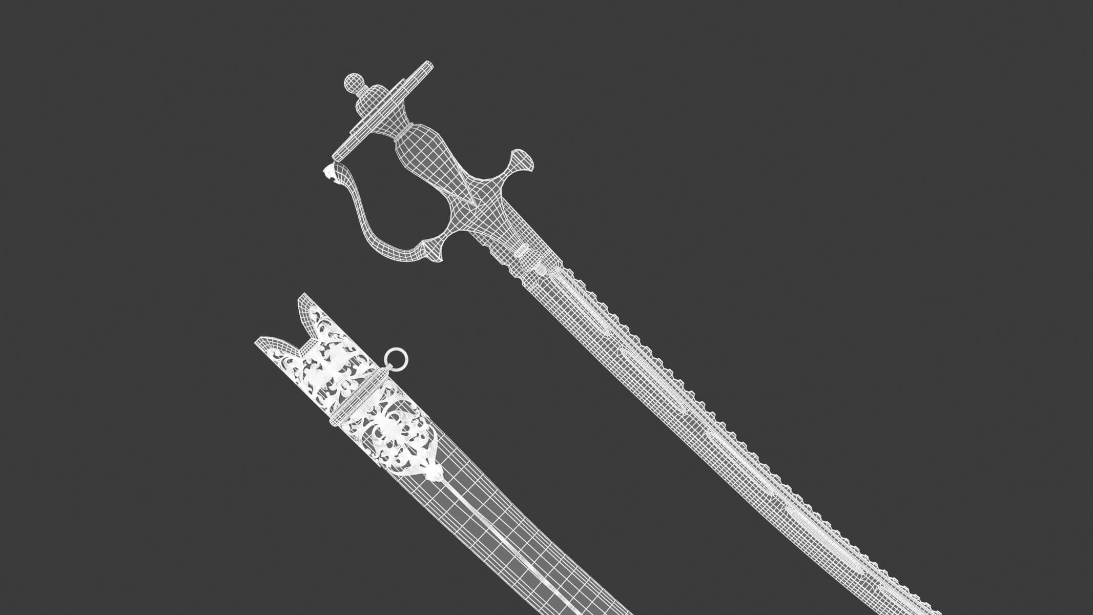 Talwar Sword - 3D Model by frezzy