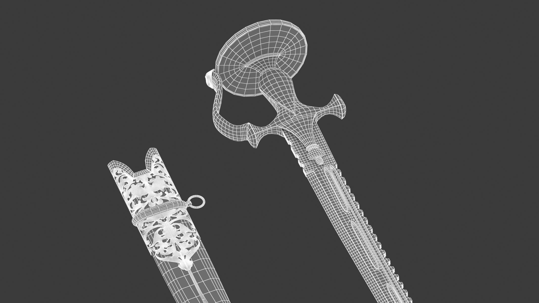 Talwar Sword - 3D Model by frezzy