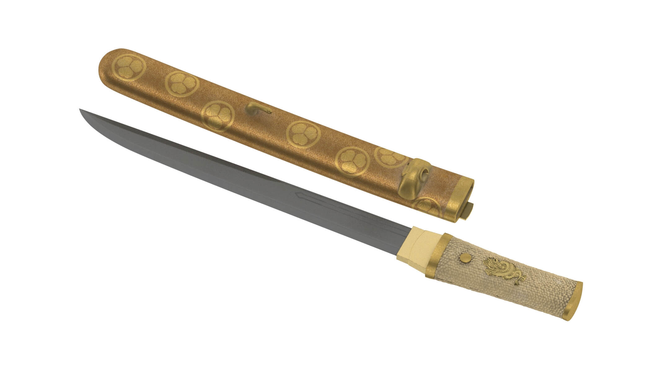 Tanto Short Sword - 3D Model by frezzy