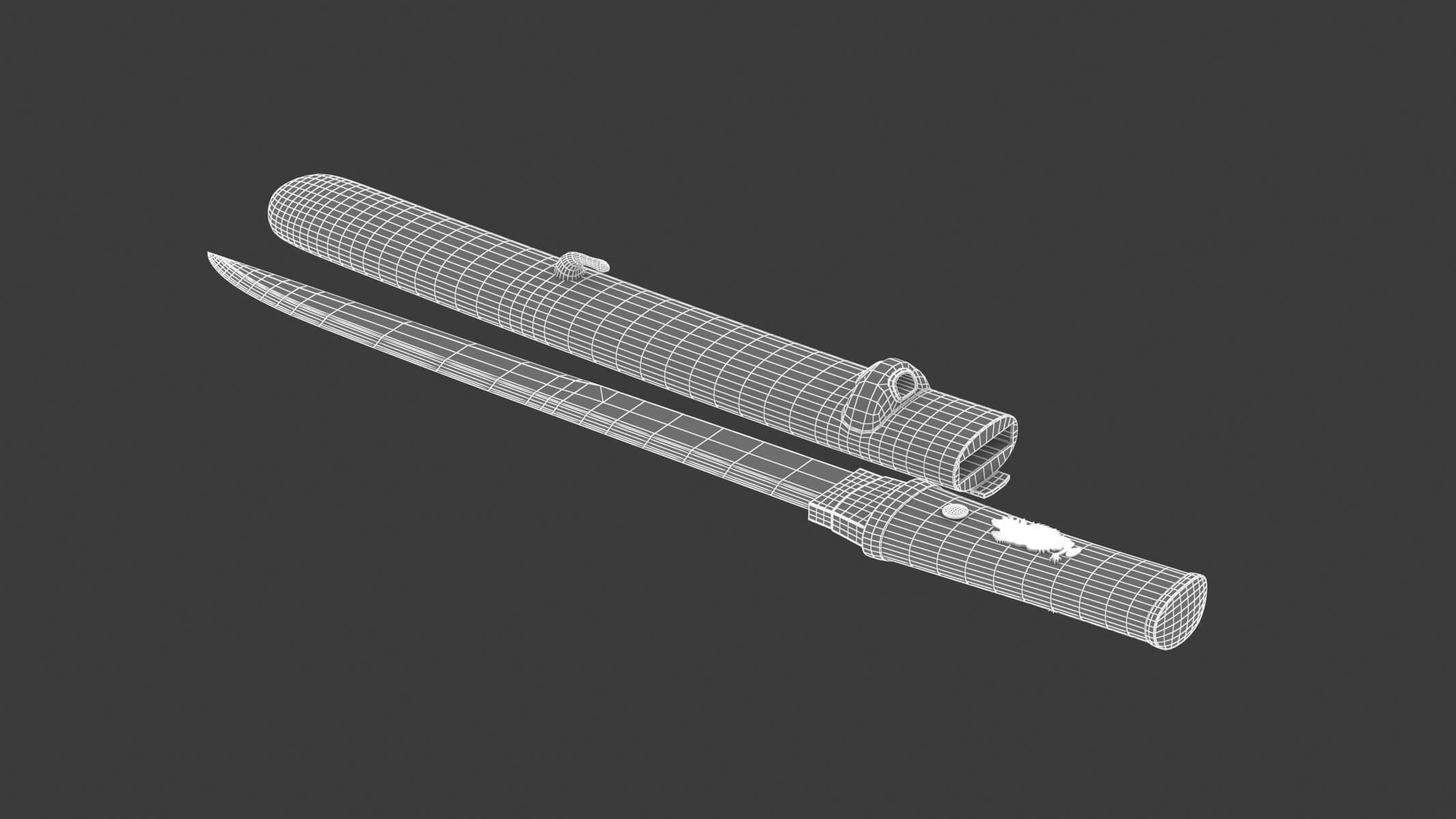 Tanto Short Sword - 3D Model by frezzy