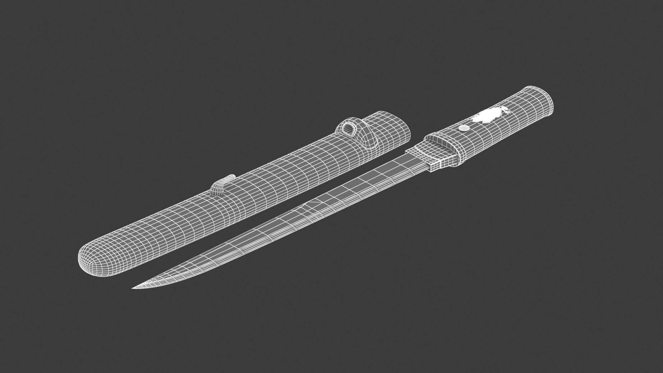 Tanto Short Sword - 3D Model by frezzy