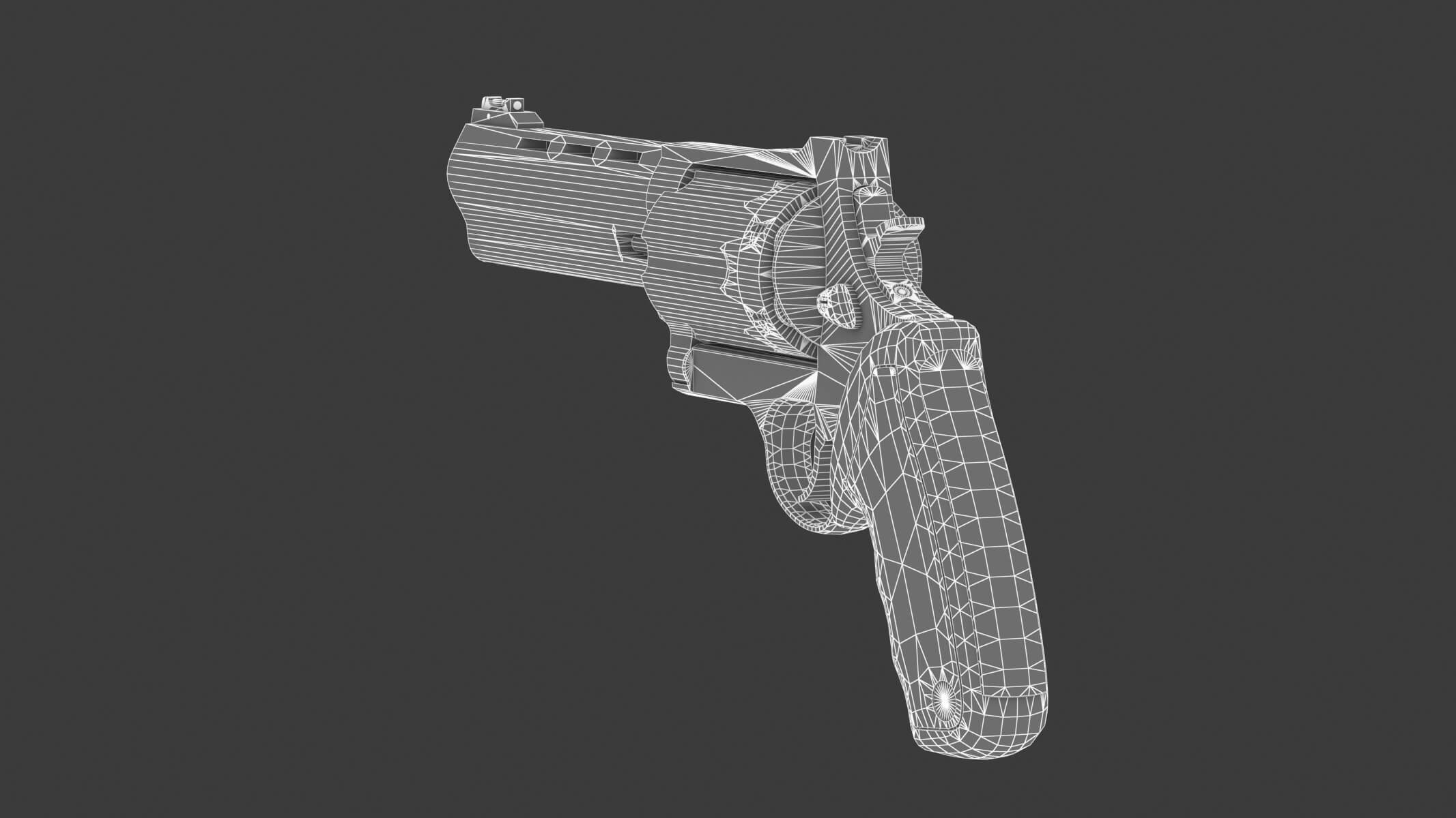 Taurus Judge Low Poly - 3D Model by frezzy