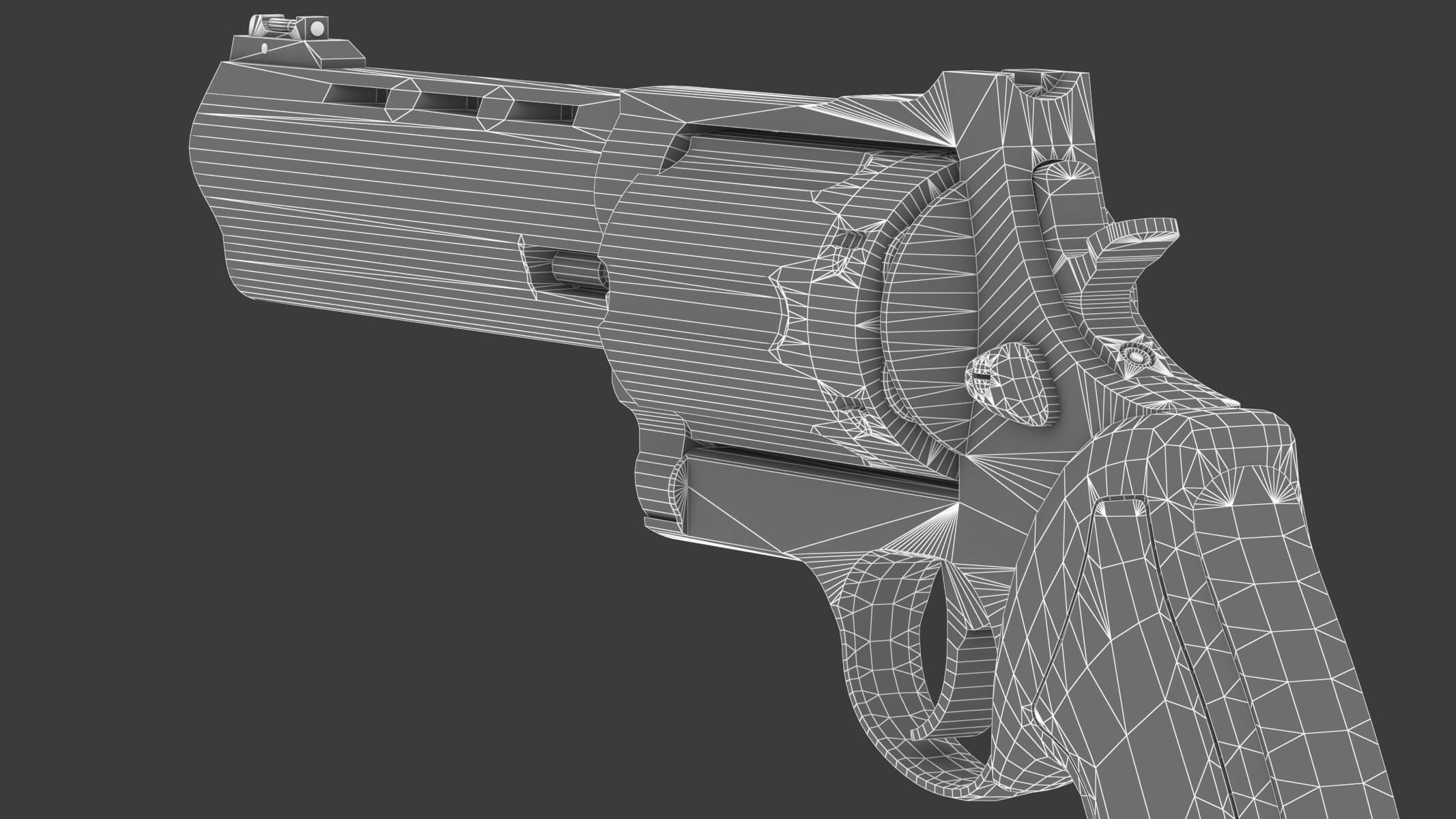 Taurus Judge Low Poly - 3D Model by frezzy