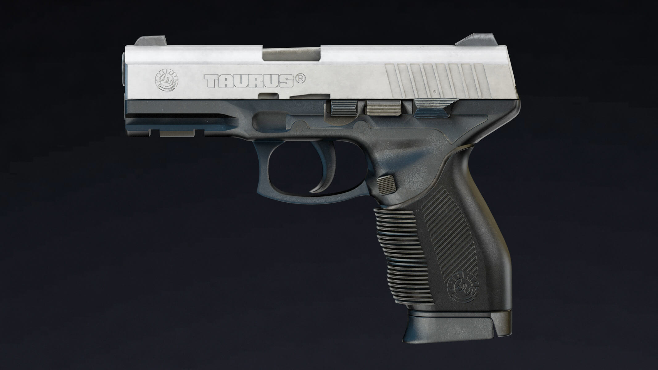 Taurus PT 247 Low Poly - 3D Model by frezzy