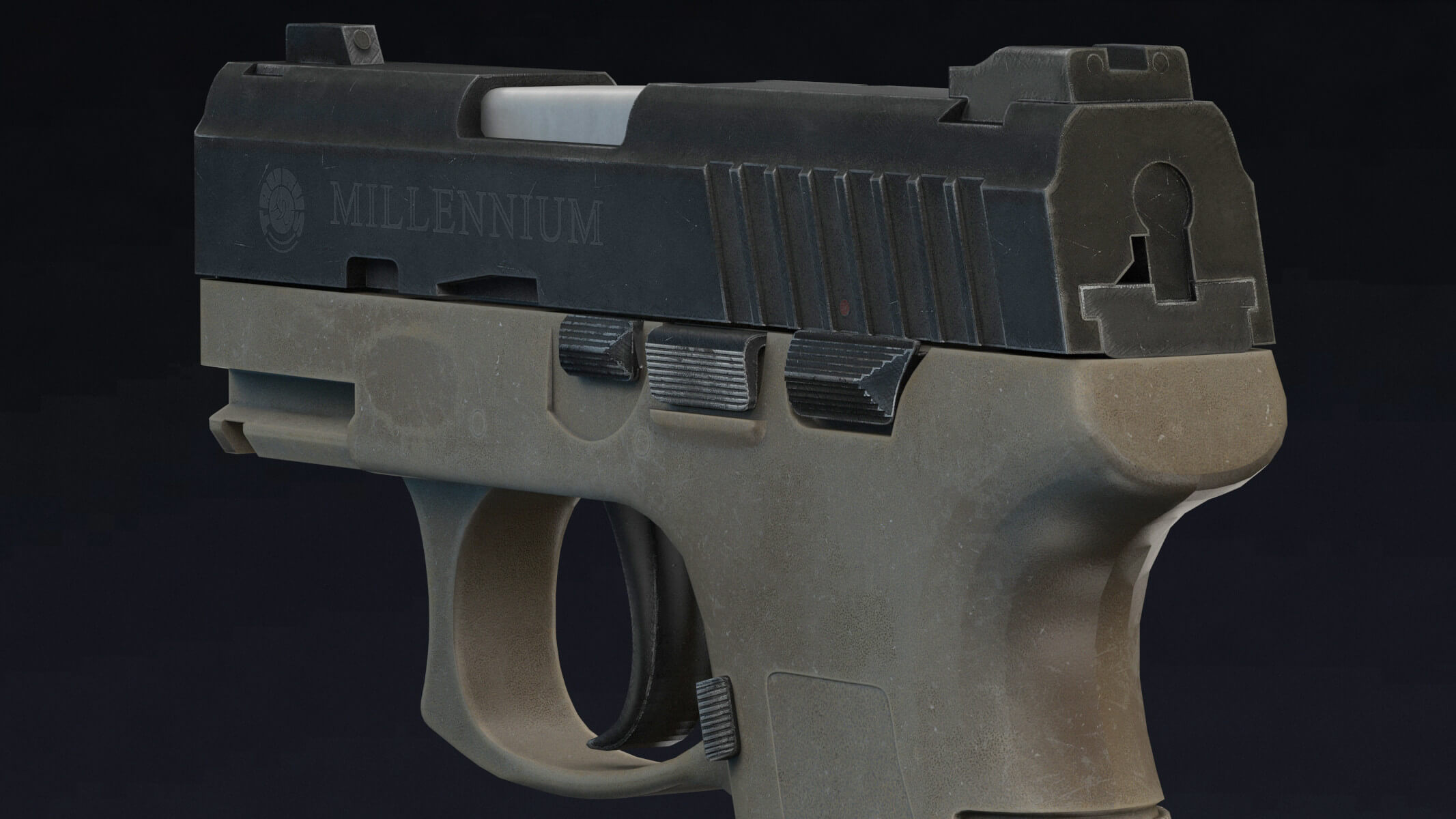 Taurus PT145 Low Poly V2 - 3D Model by frezzy