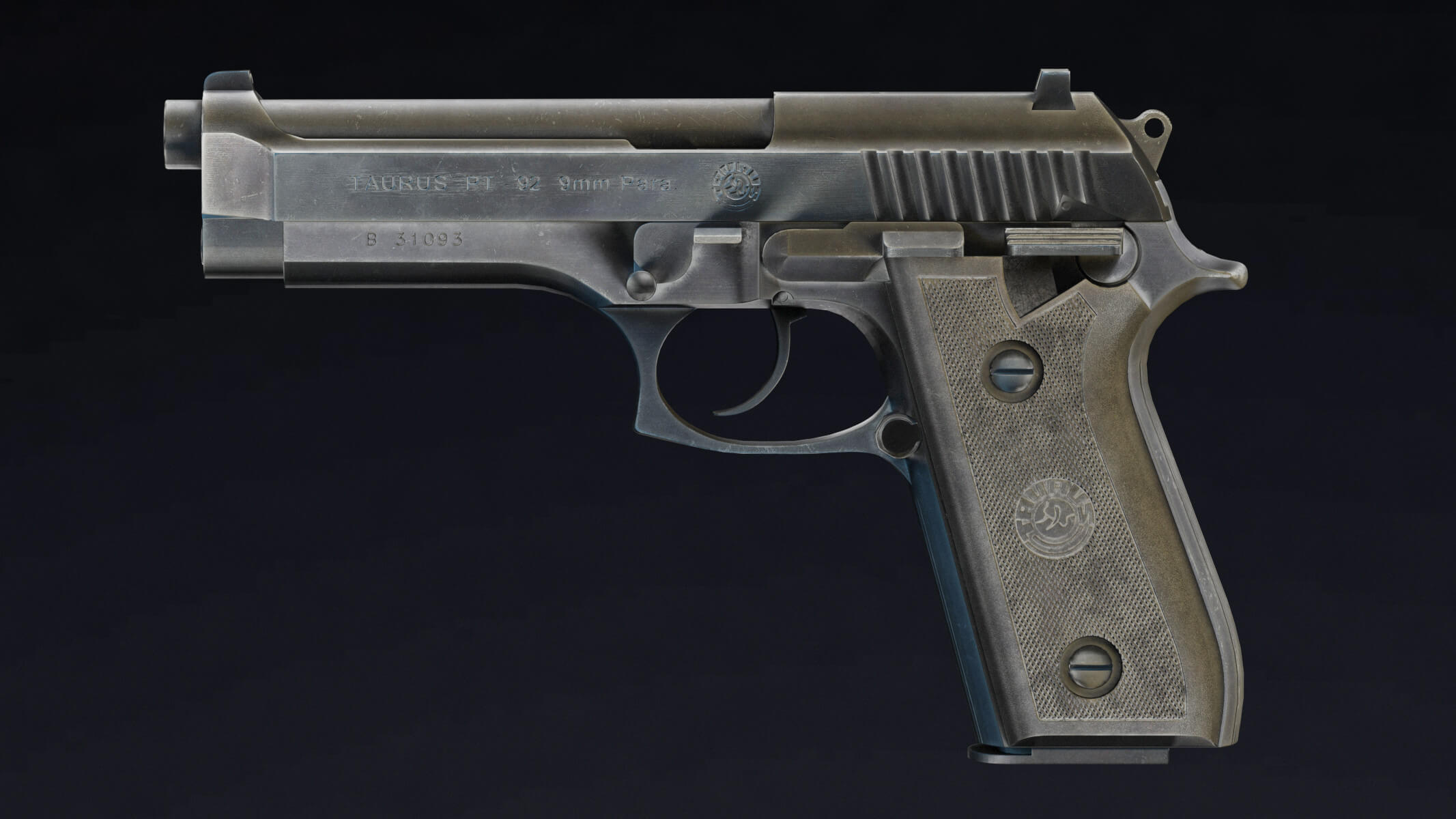 Taurus PT92 Low Poly V2 - 3D Model by frezzy