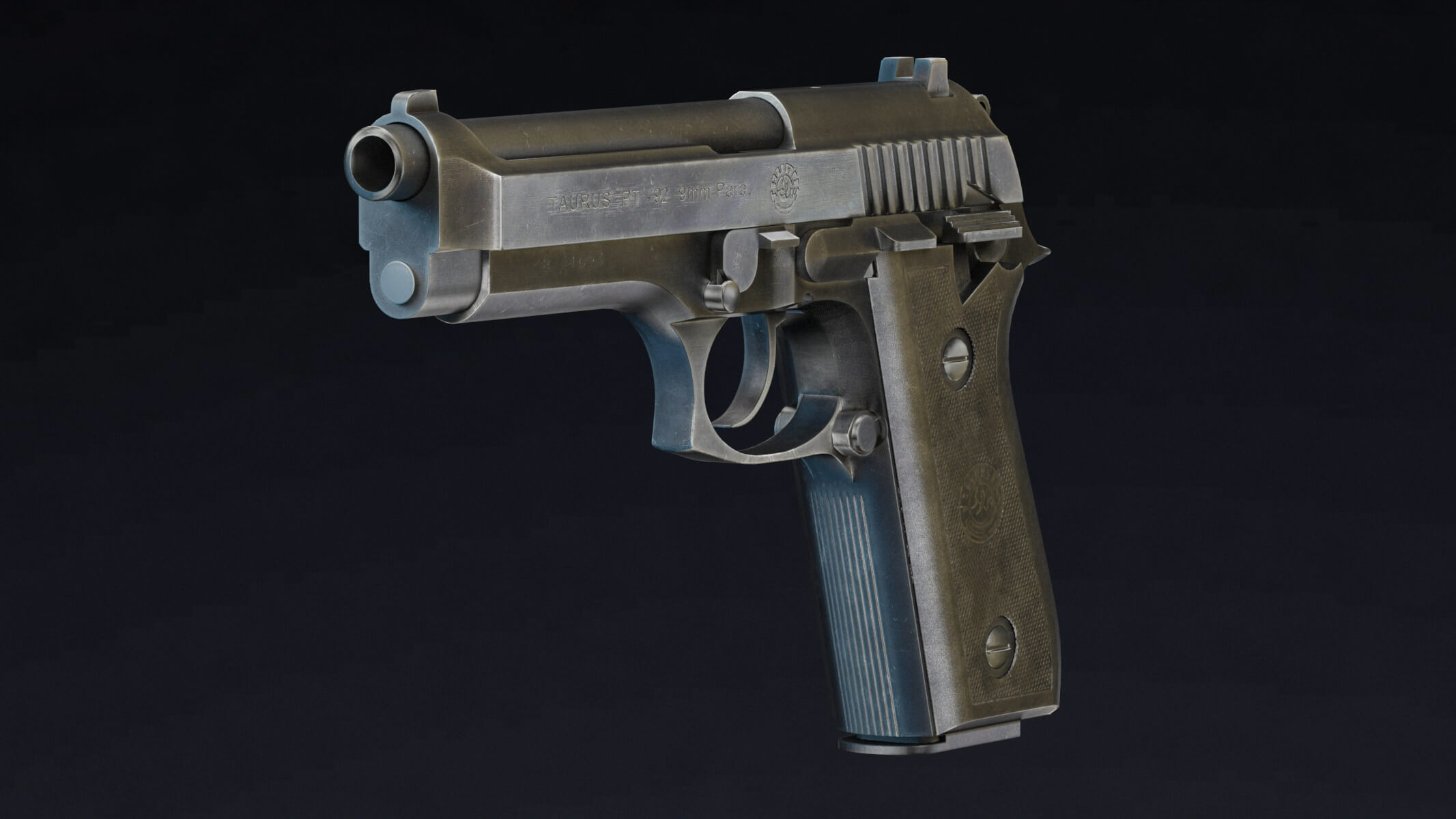 Taurus PT92 Low Poly V2 - 3D Model by frezzy