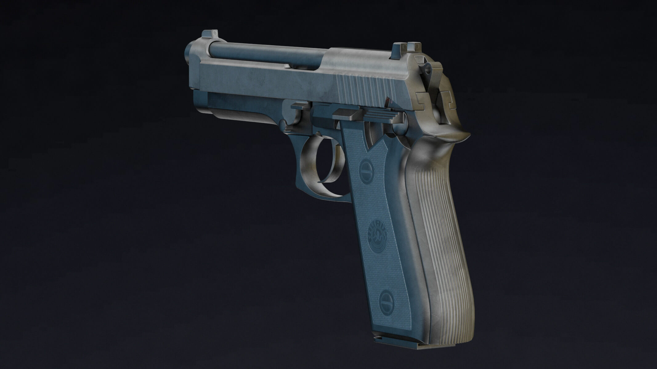Taurus PT92 Low Poly - 3D Model by frezzy