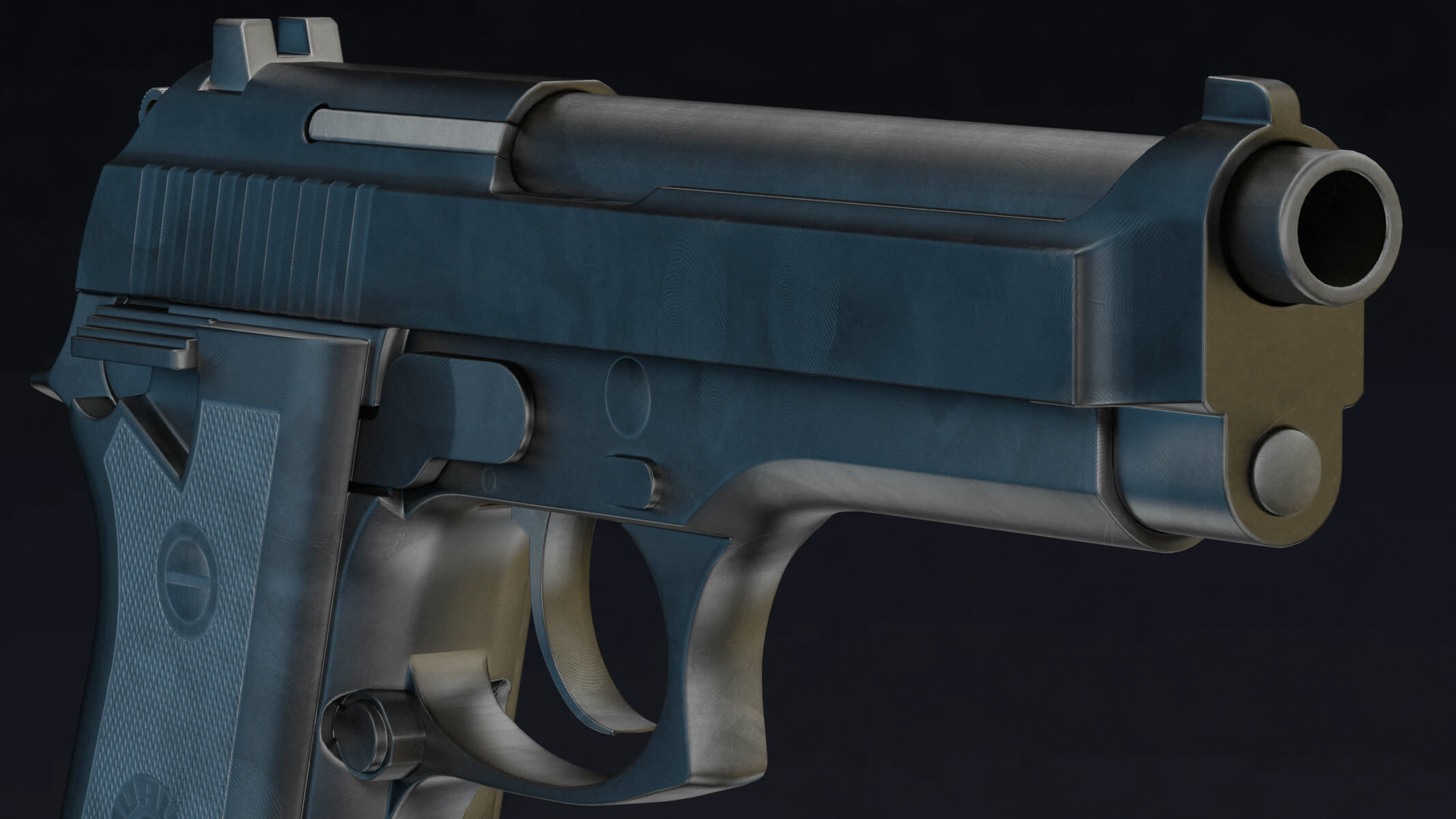 Taurus PT92 Low Poly - 3D Model by frezzy