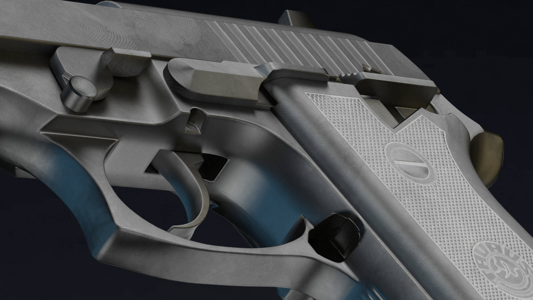 Taurus PT92 Low Poly - 3D Model by frezzy