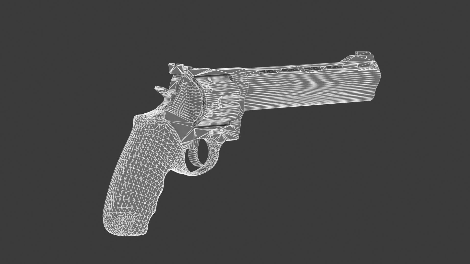 Taurus Raging Bull Low Poly - 3D Model by frezzy