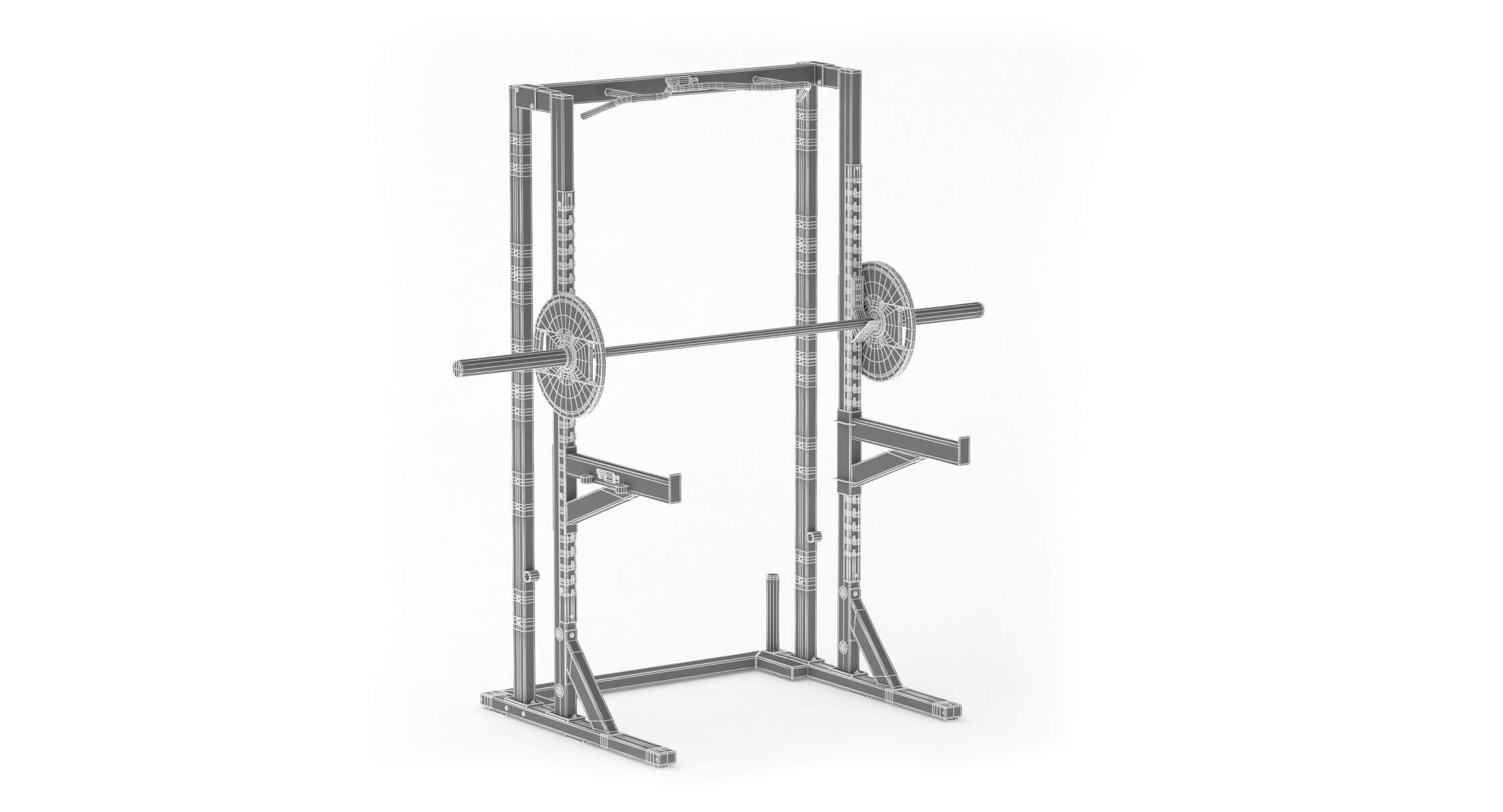 Technogym Olympic Half Rack - 3D Model by frezzy
