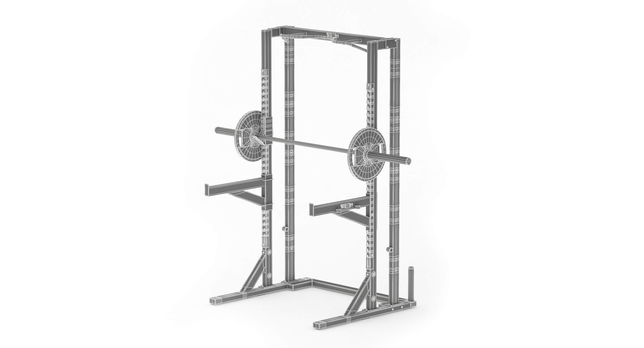 Technogym Olympic Half Rack - 3D Model by frezzy