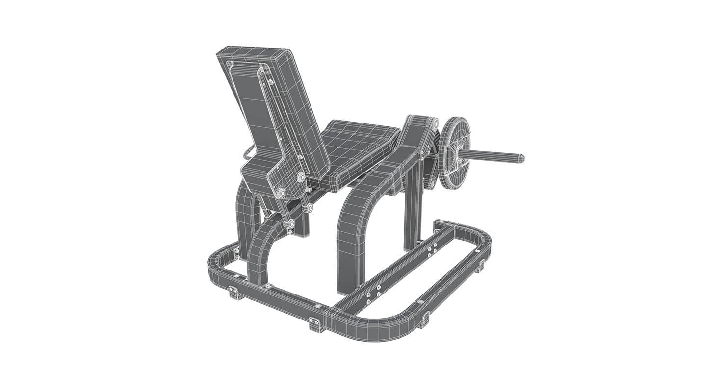 Technogym Plate Loaded Leg Extension - 3D Model by frezzy