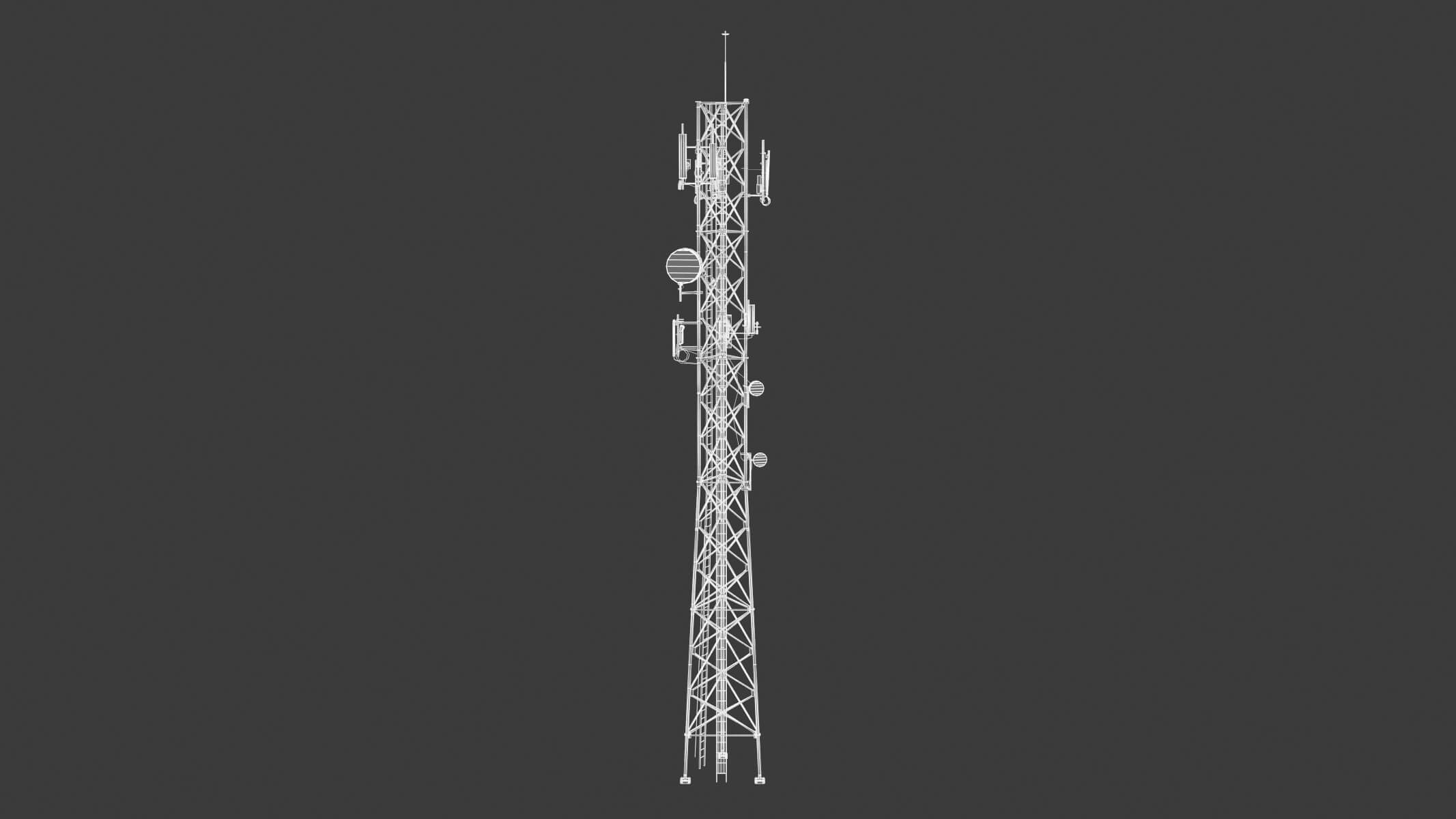 Telecommunication Tower 03 - 3D Model by frezzy