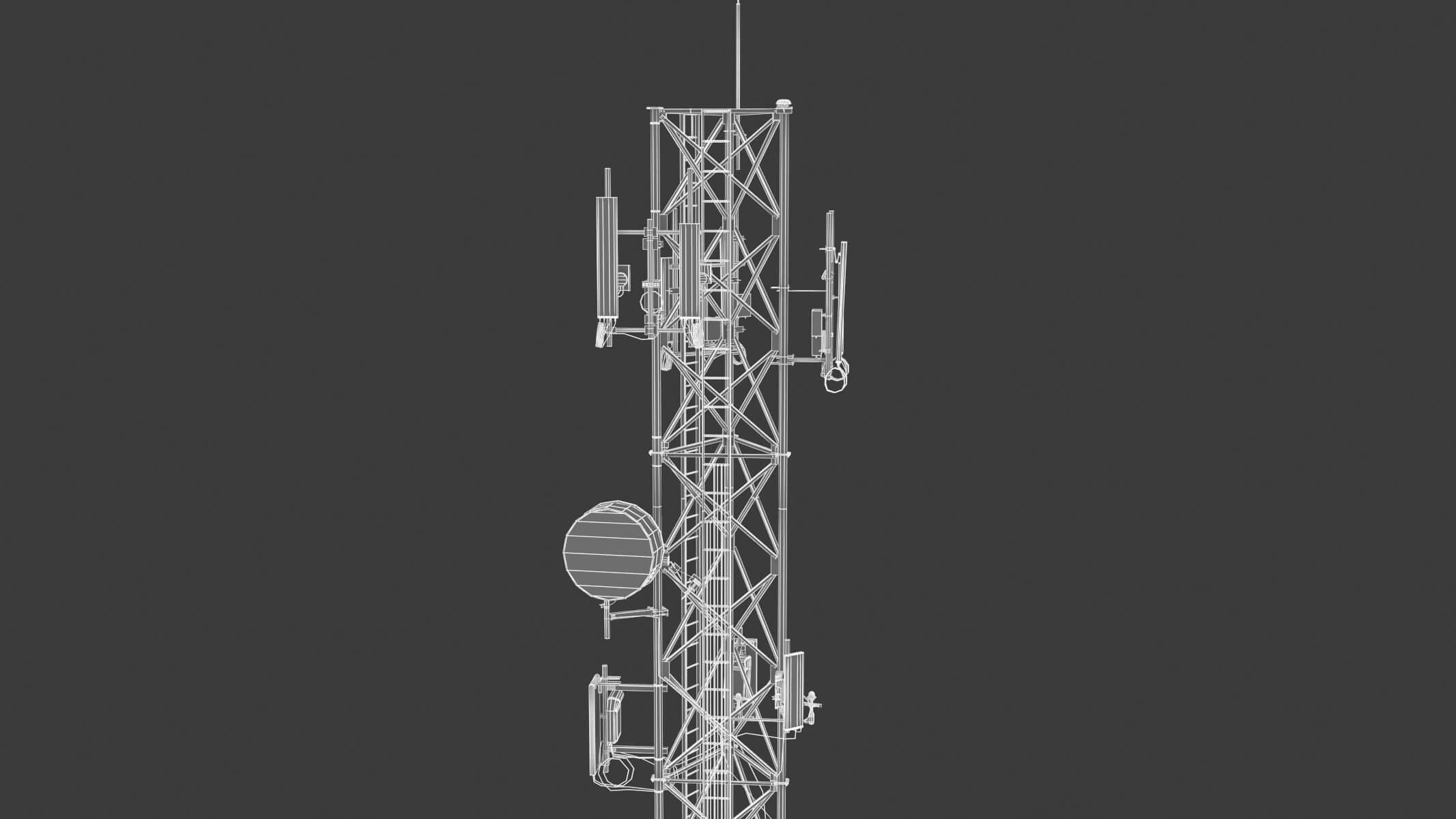 Telecommunication Tower 03 - 3D Model by frezzy