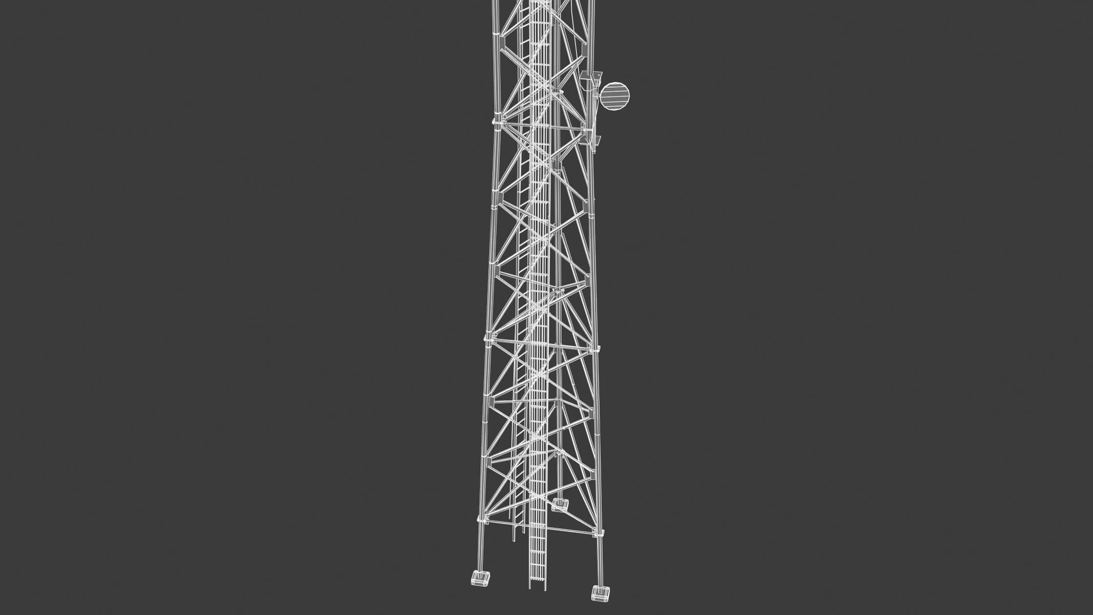 Telecommunication Tower 03 - 3D Model by frezzy