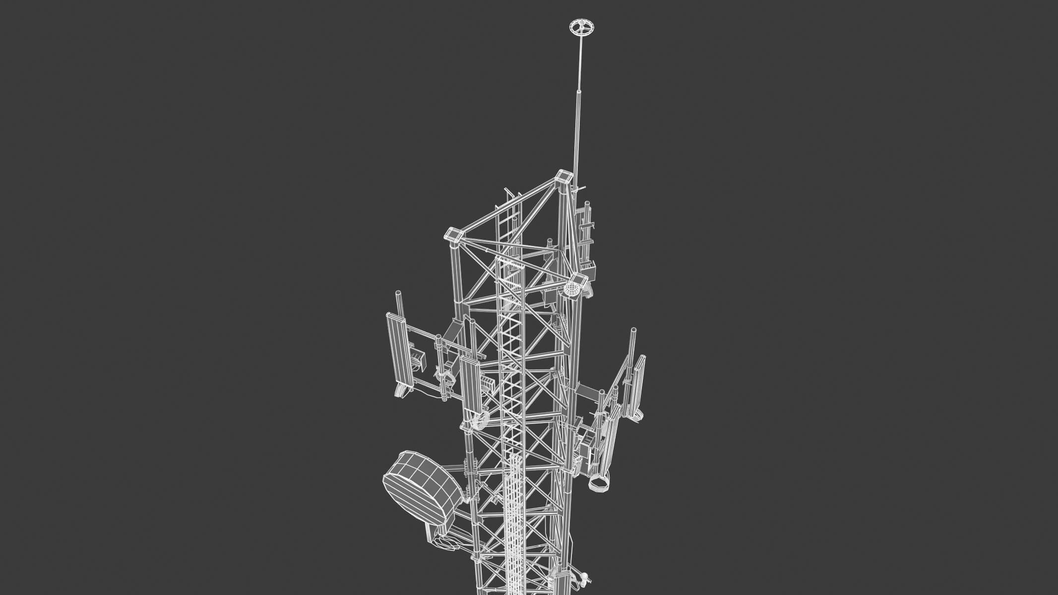 Telecommunication Tower 03 - 3D Model by frezzy