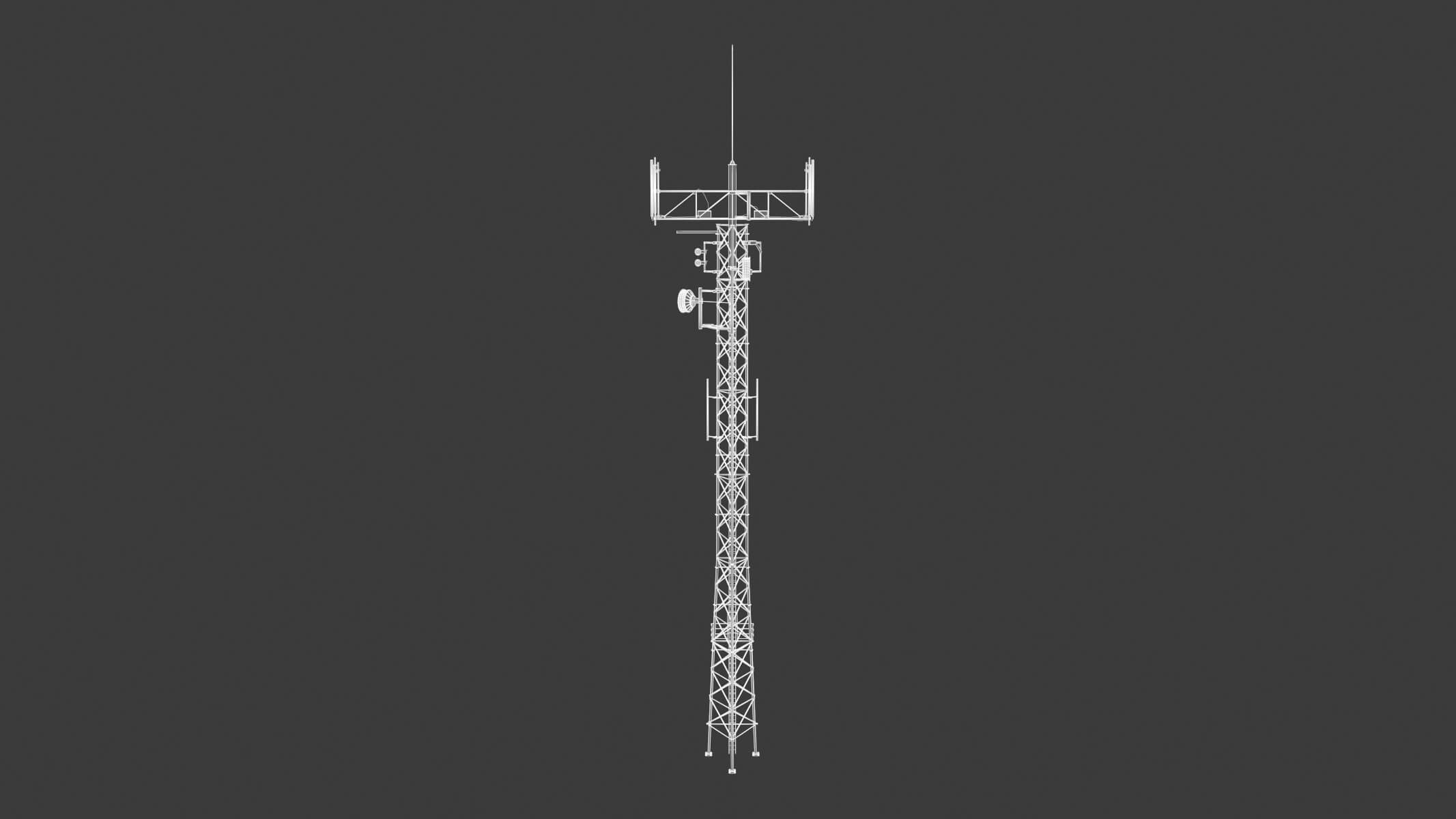 Telecommunication Tower 05 - 3D Model by frezzy