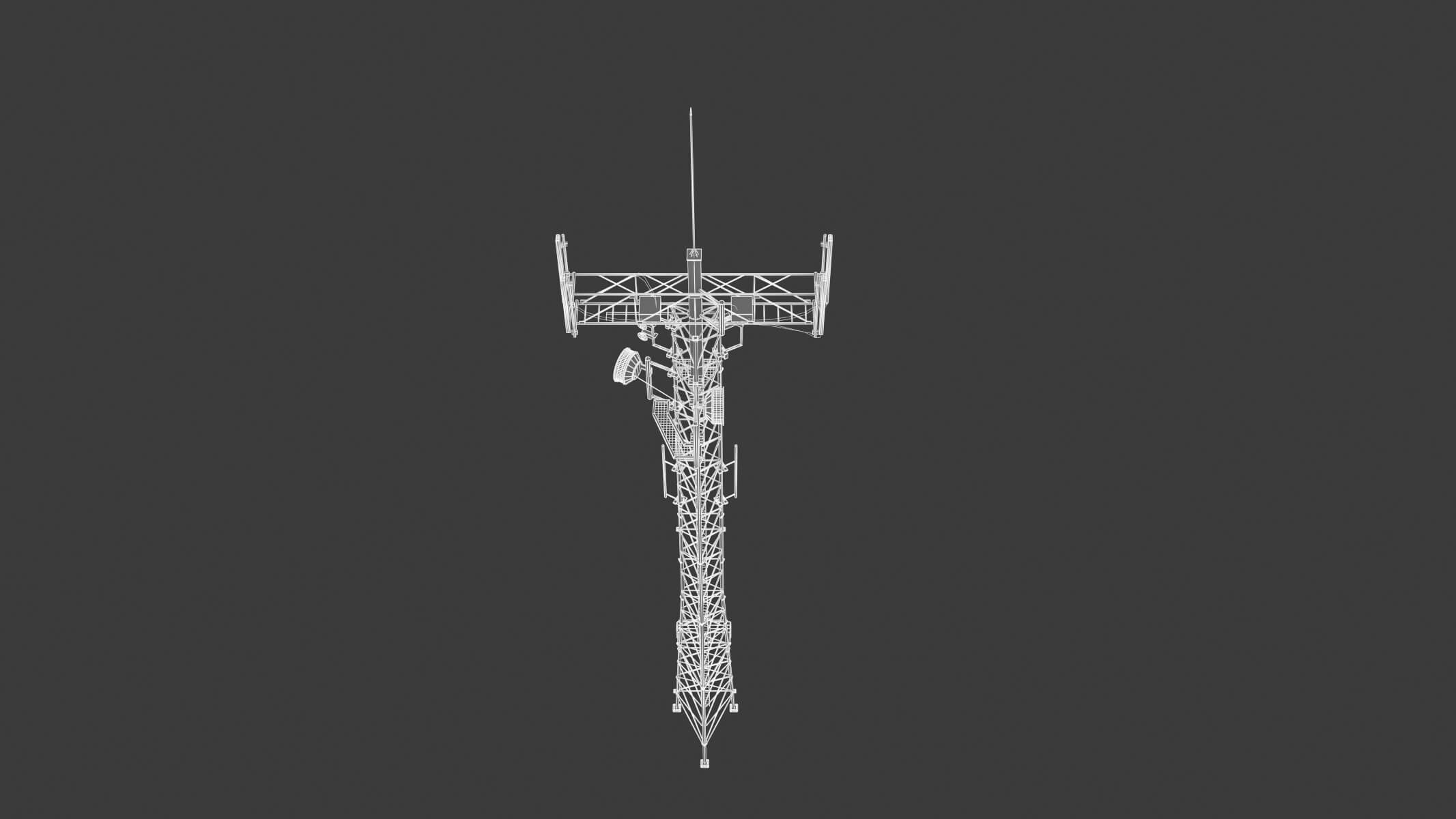 Telecommunication Tower 05 - 3D Model by frezzy