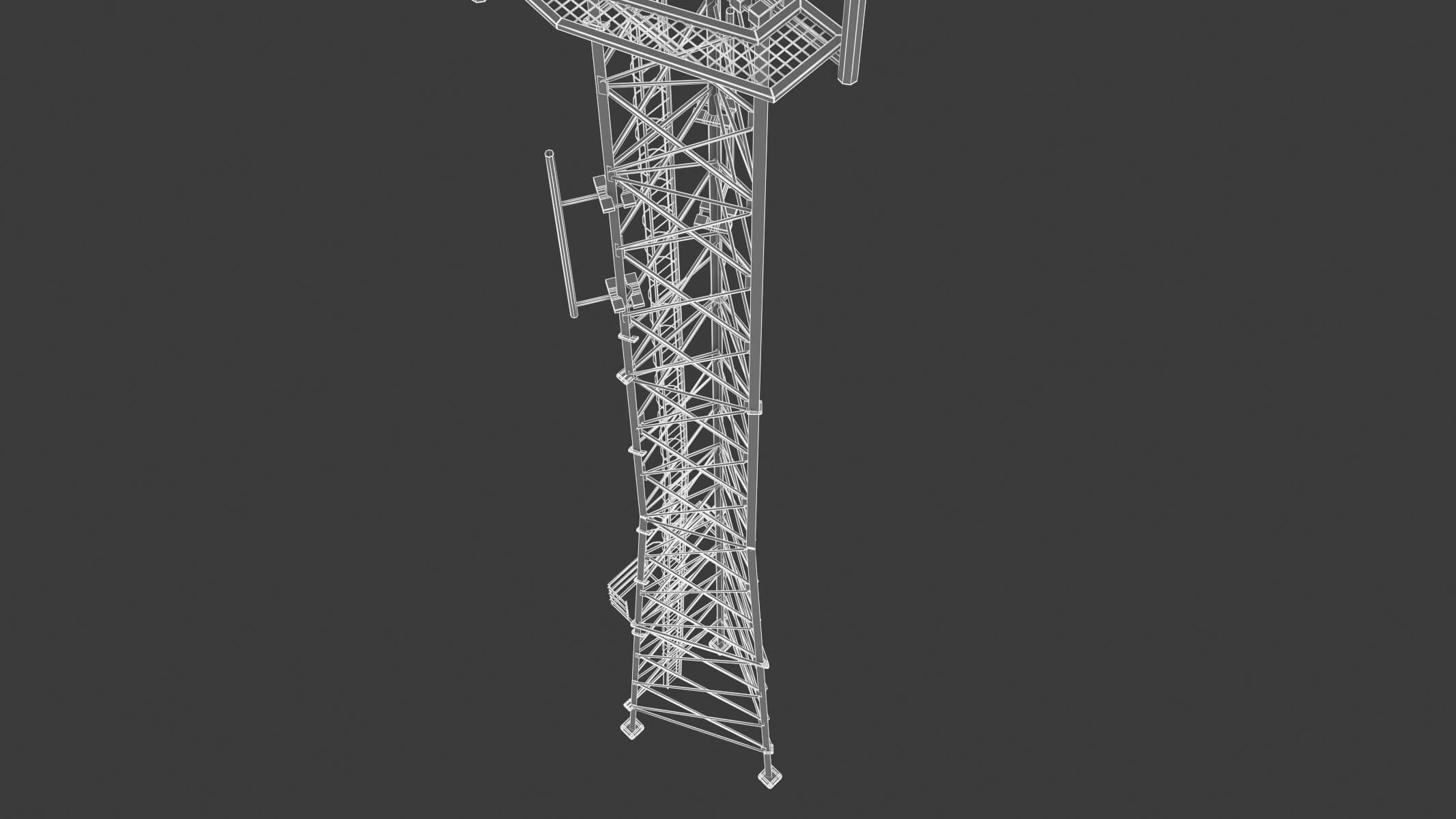 Telecommunication Tower 05 - 3D Model by frezzy