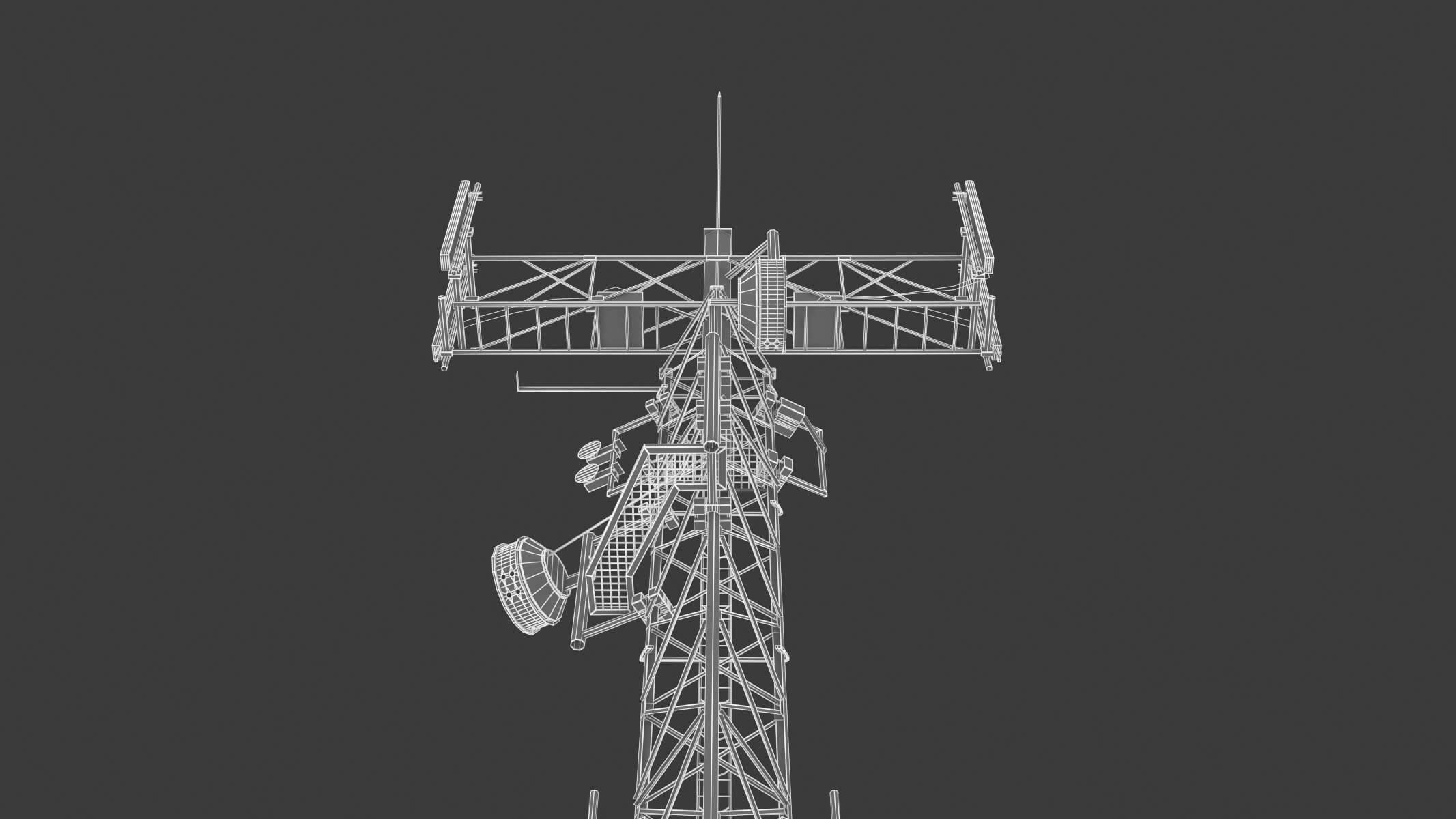 Telecommunication Tower 05 - 3D Model by frezzy