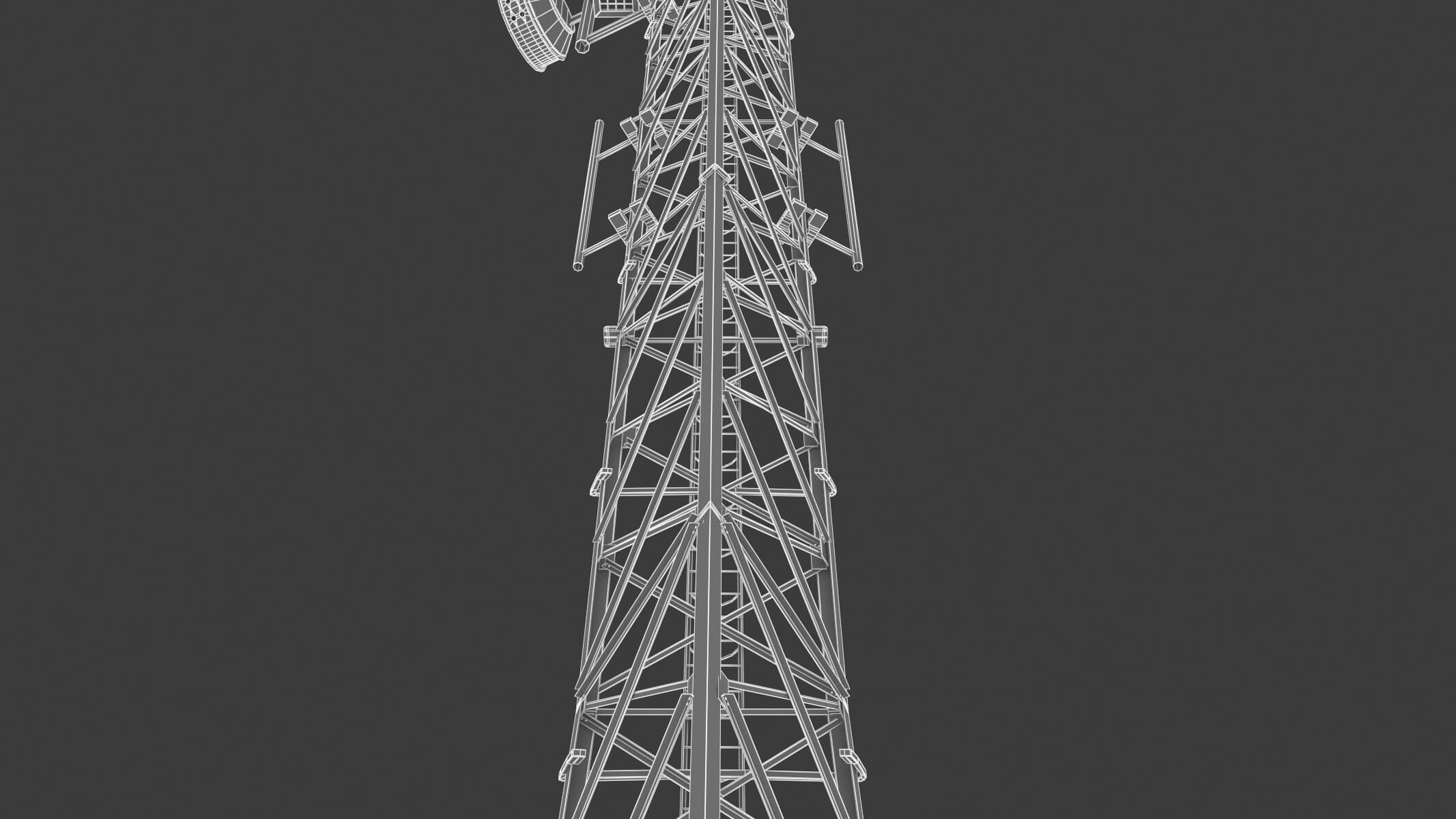 Telecommunication Tower 05 - 3D Model by frezzy