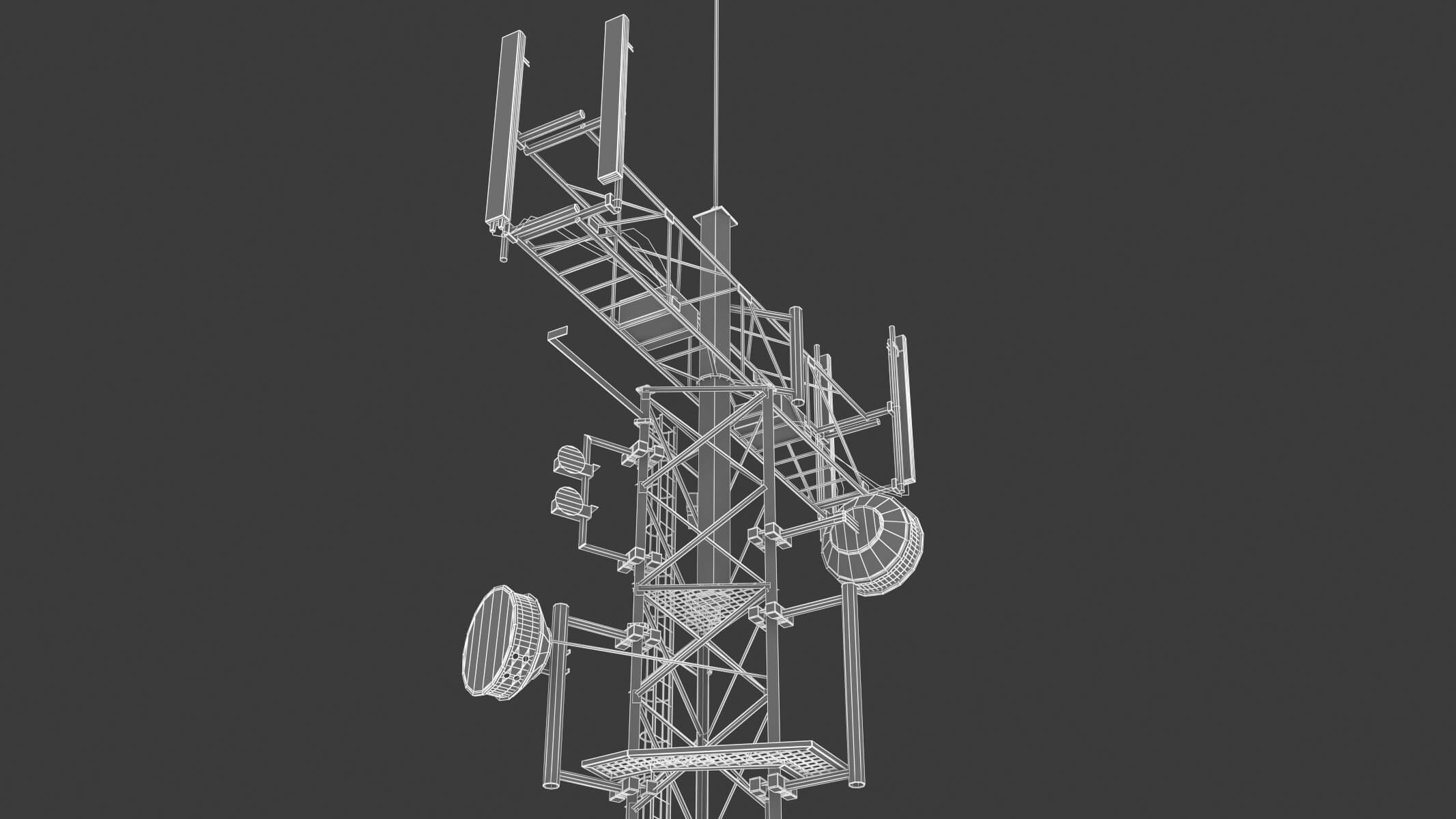 Telecommunication Tower 05 - 3D Model by frezzy