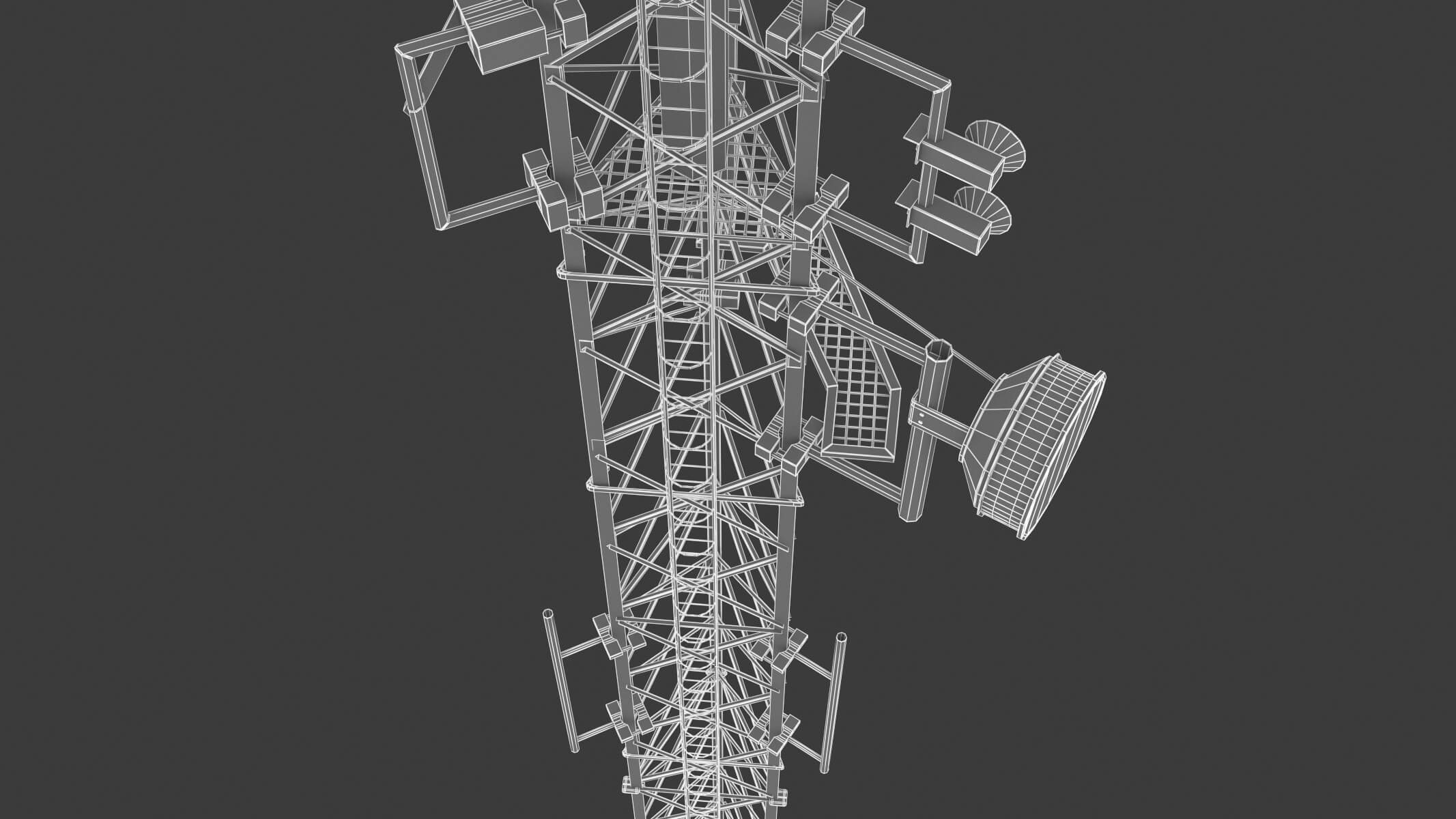 Telecommunication Tower 05 - 3D Model by frezzy
