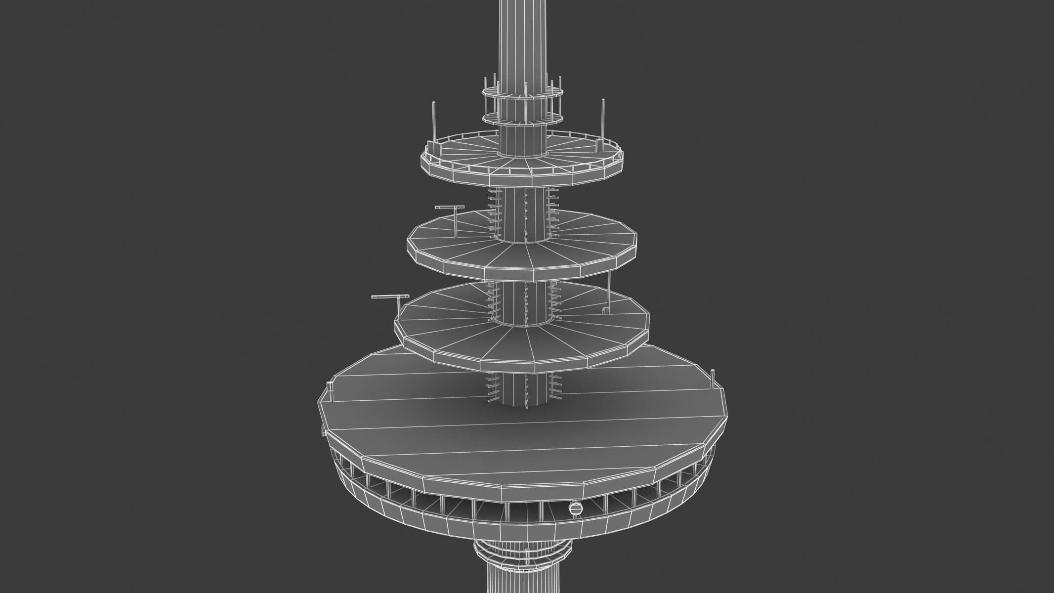 Telecommunication Tower 06 - 3D Model by frezzy