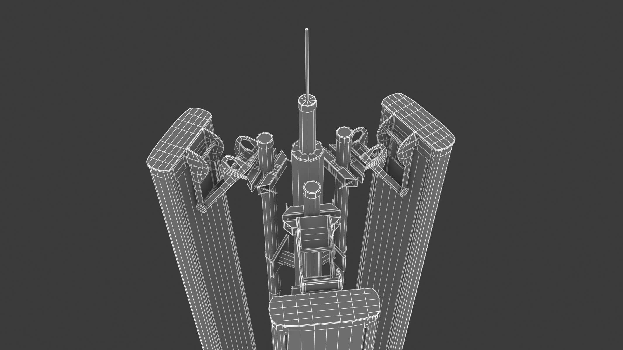 Telecommunication Tower 07 - 3D Model by frezzy