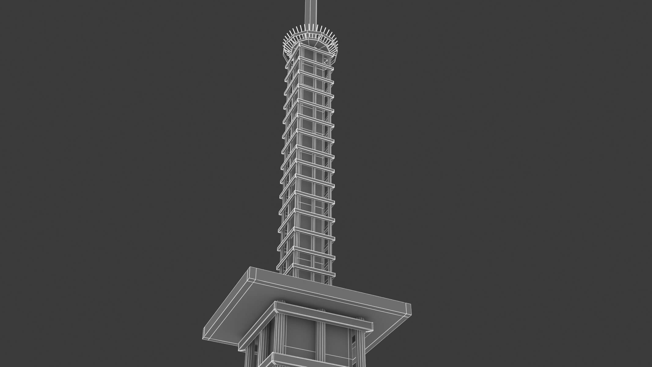 Telecommunication Tower 08 - 3D Model by frezzy