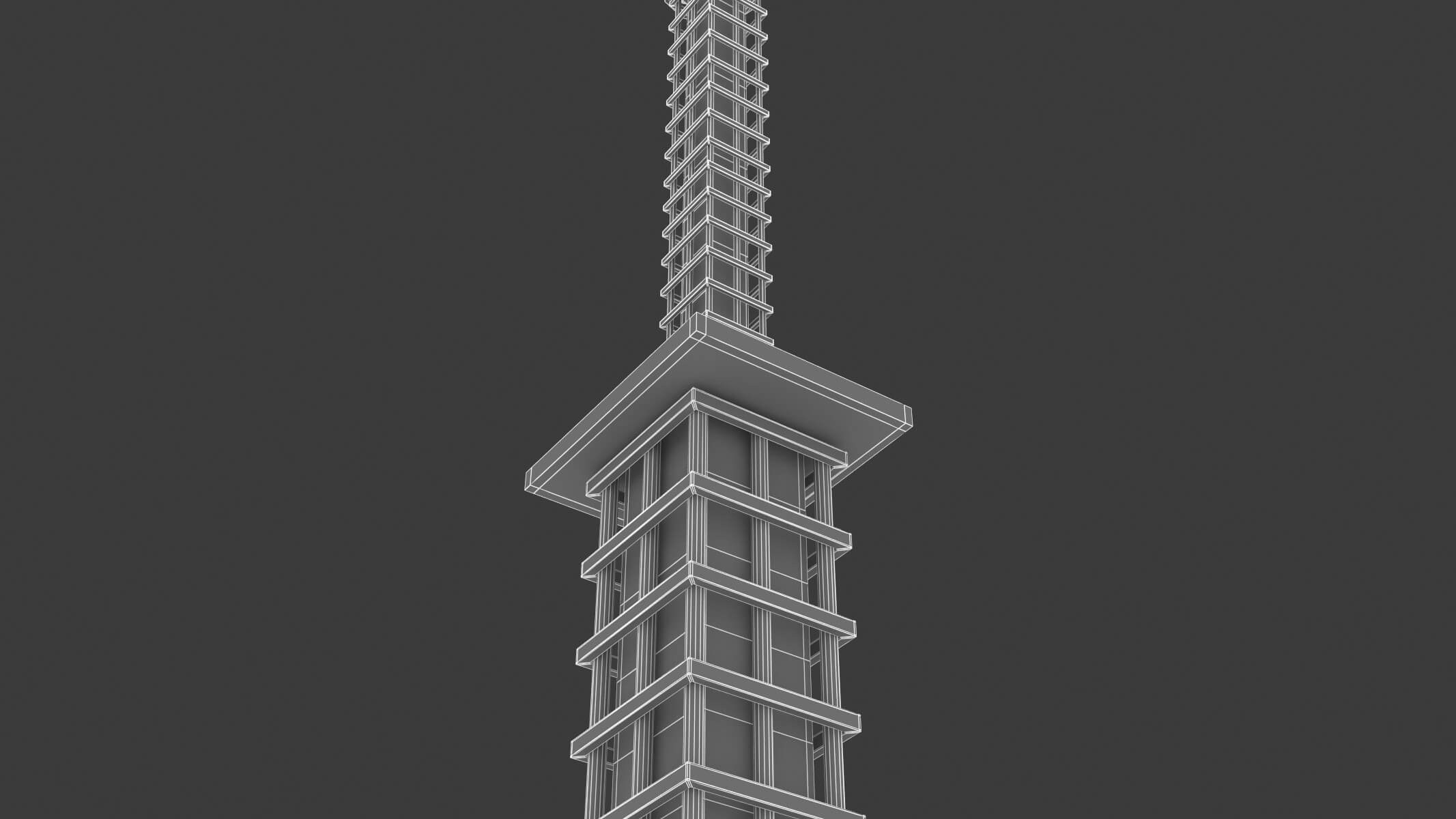 Telecommunication Tower 08 - 3D Model by frezzy