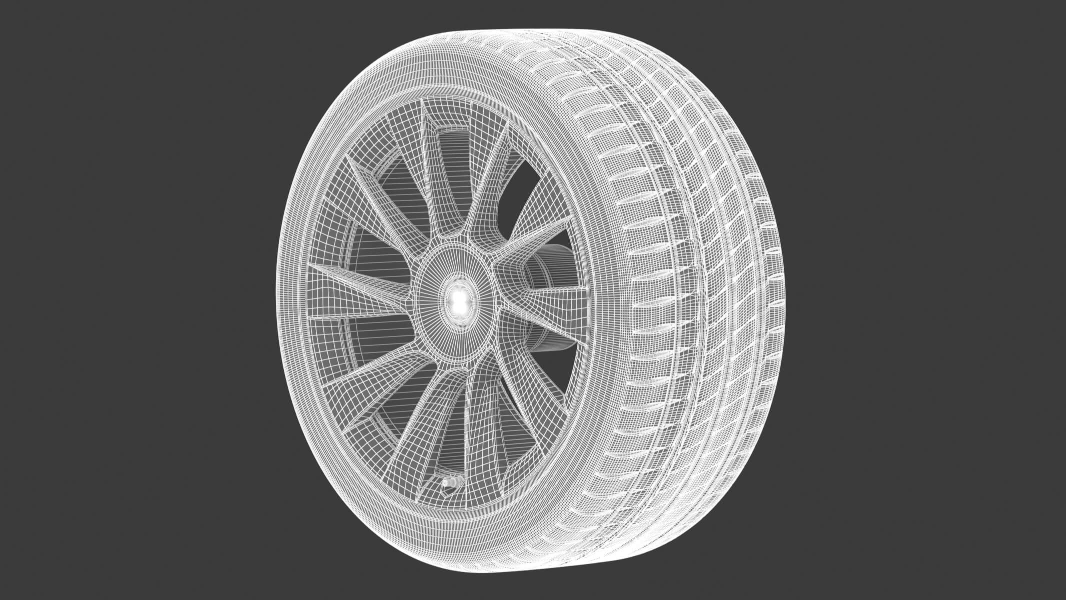 Tesla Car Tire - 3D Model by frezzy
