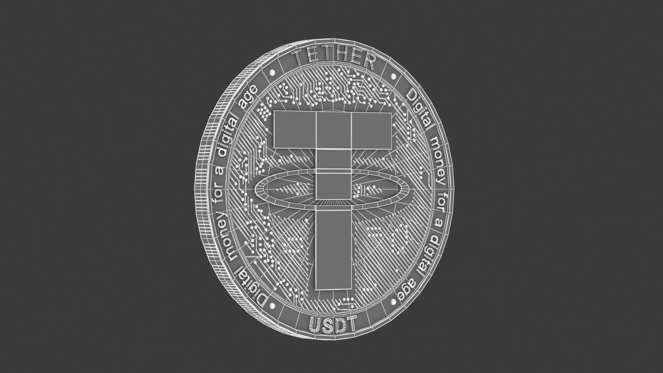 Tether Coin - 3D Model by frezzy