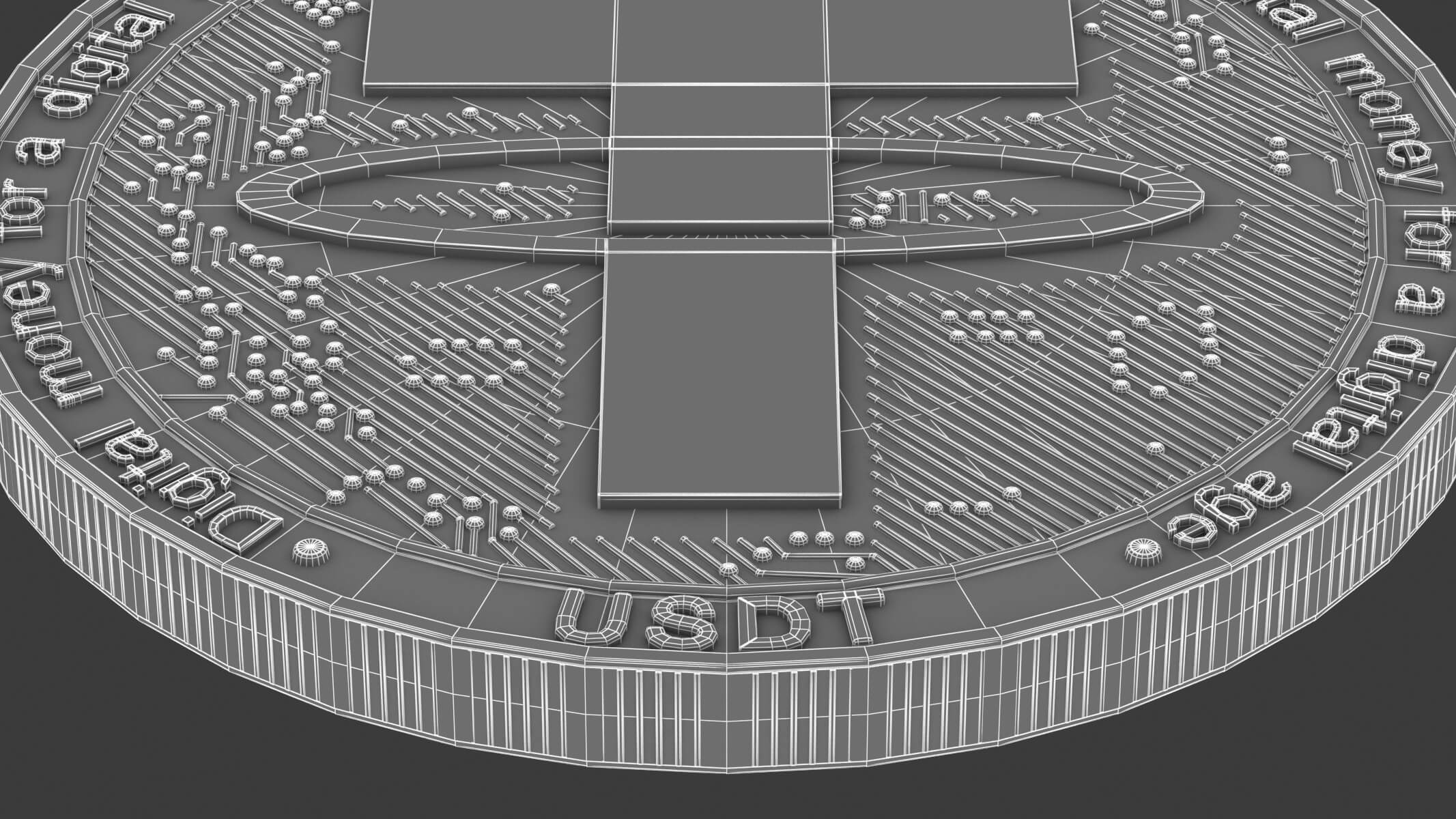 Tether Coin - 3D Model by frezzy