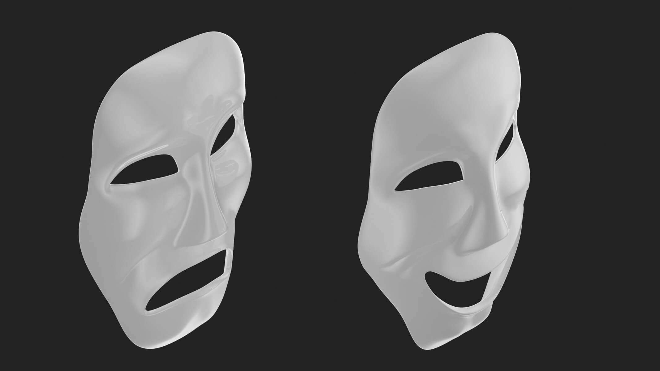 Theater Mask - 3D Model by frezzy