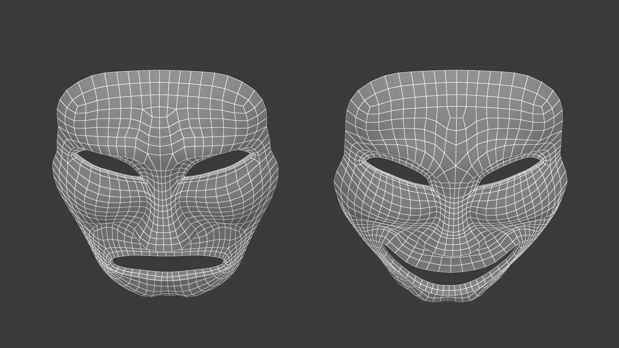 Theater Mask - 3D Model by frezzy