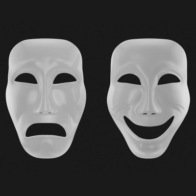 Theater Mask - 3D Model by frezzy