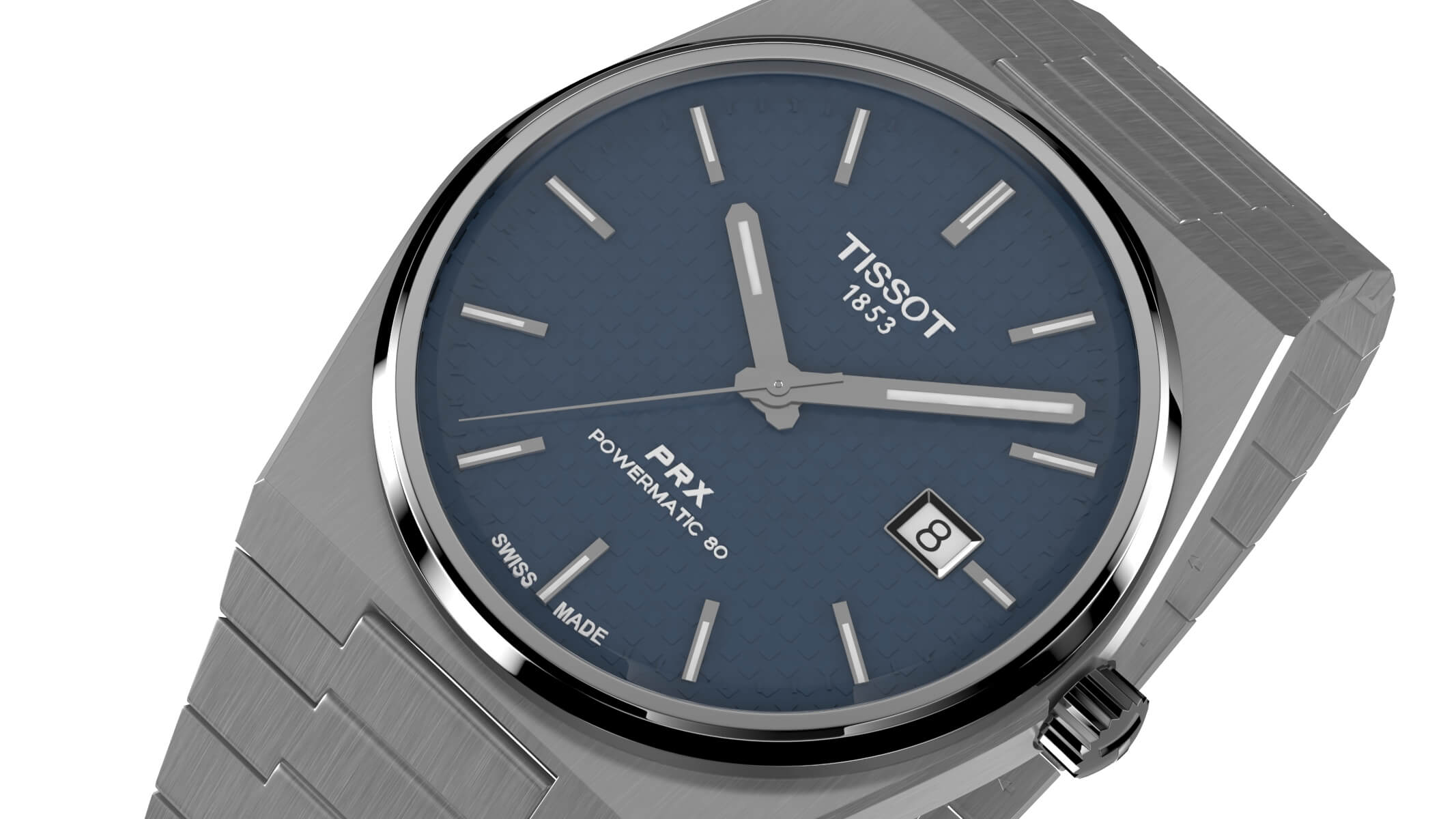 Tissot Prx Powermatic 80 40mm Blue - 3D Model by frezzy