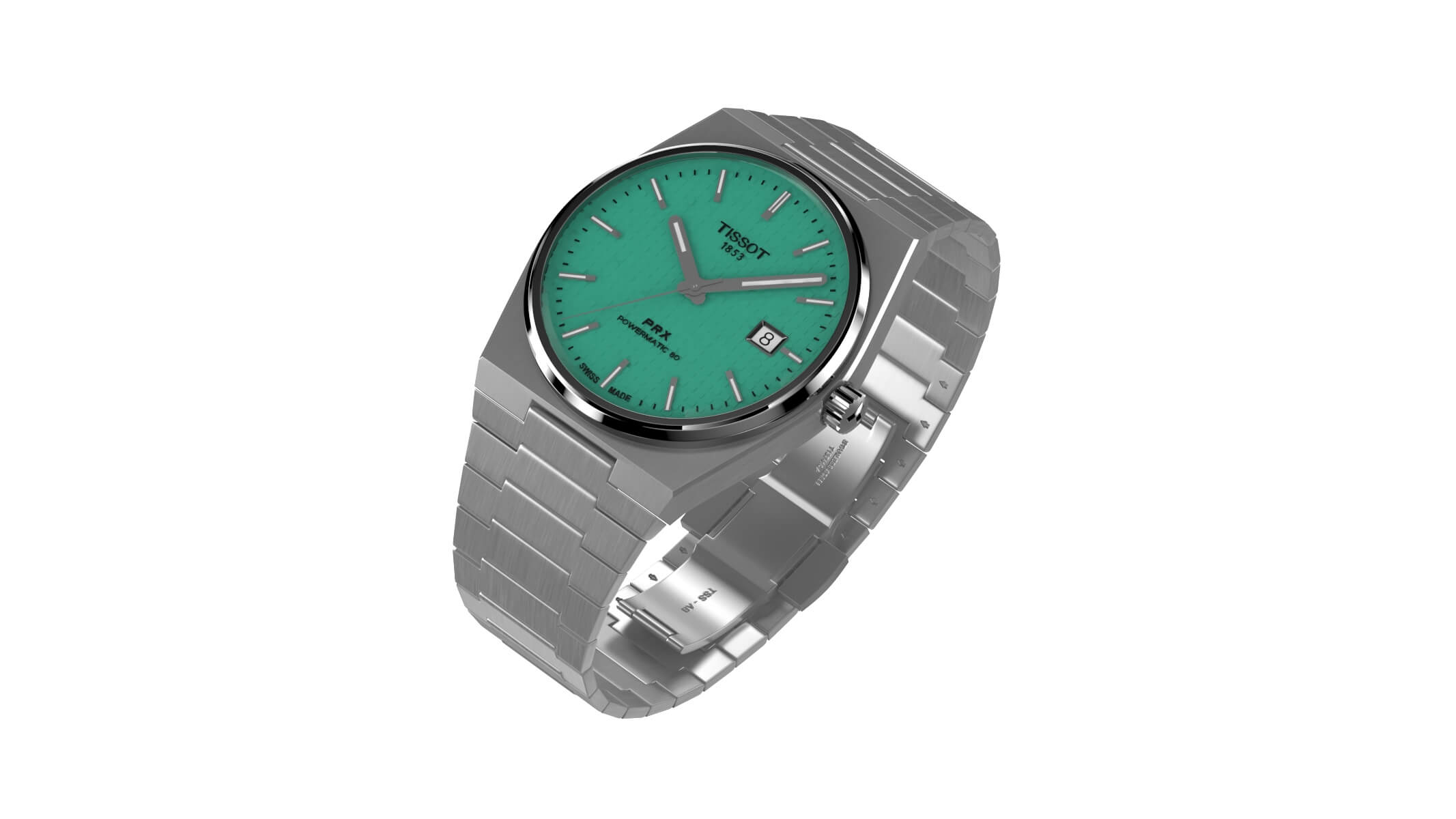 Tissot Prx Powermatic 80 40mm Green - 3D Model by frezzy