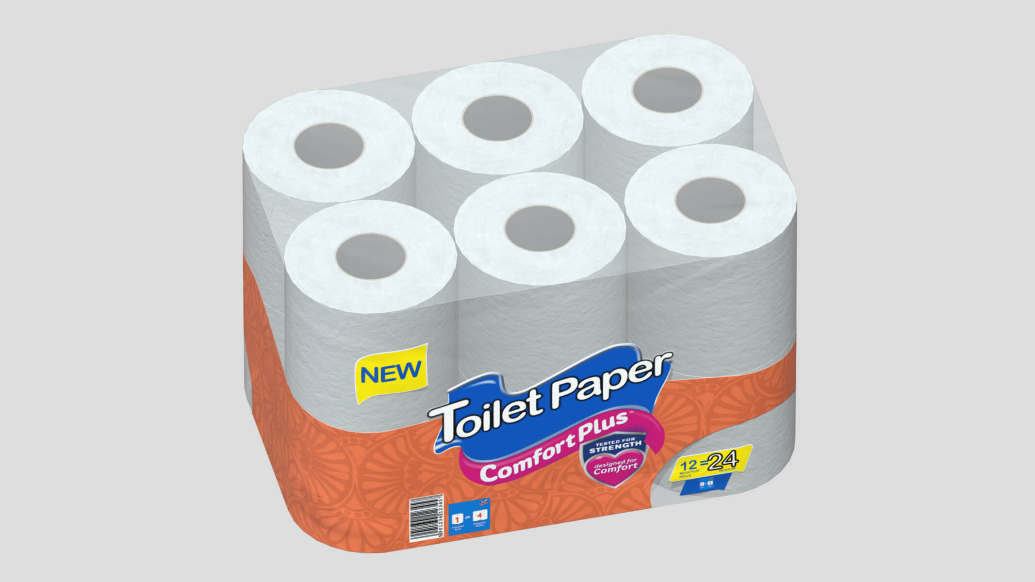 Toilet Paper Pack Low Poly - 3D Model by frezzy