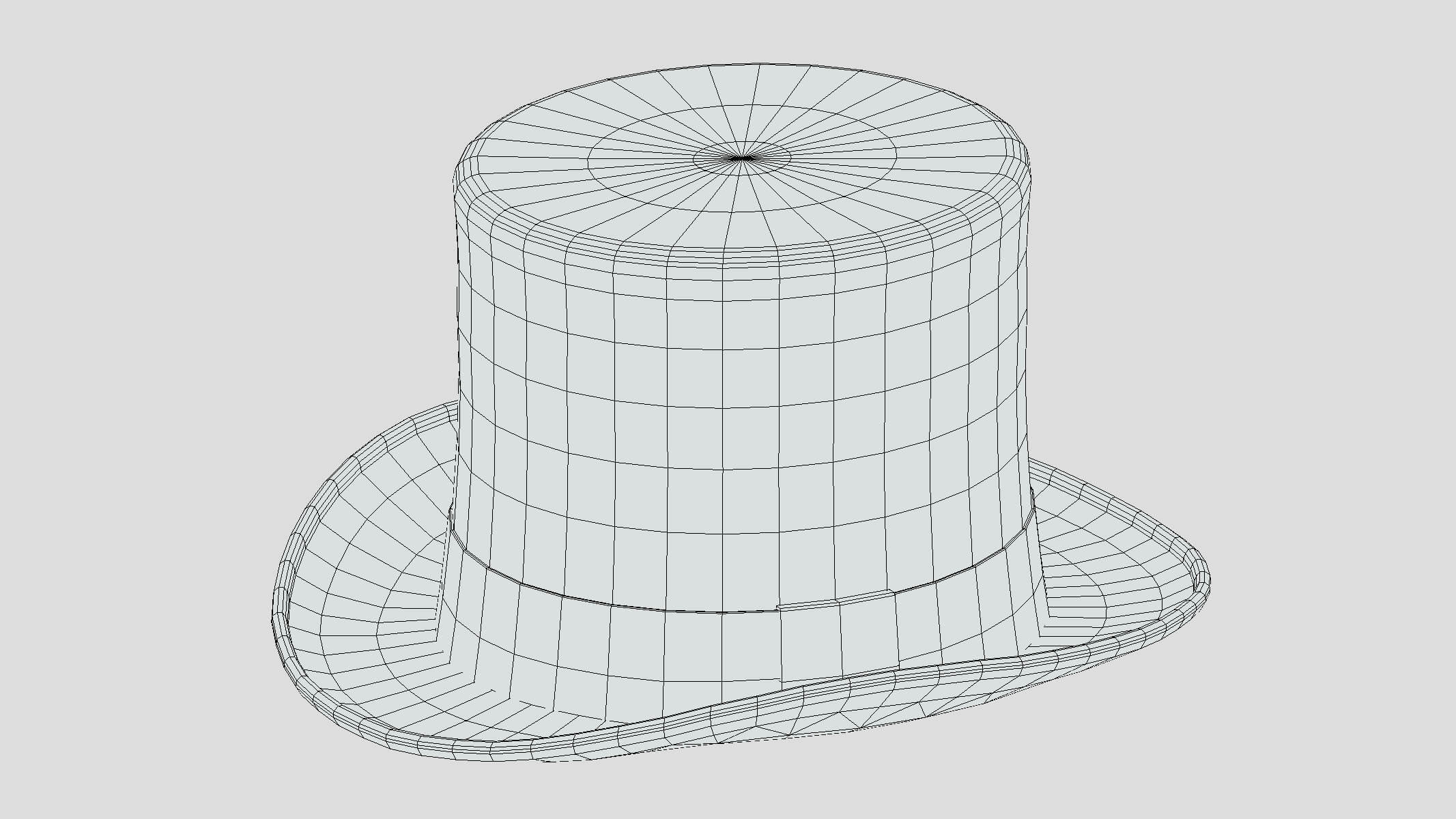 Top Hat 2 Low Poly - 3D Model by frezzy