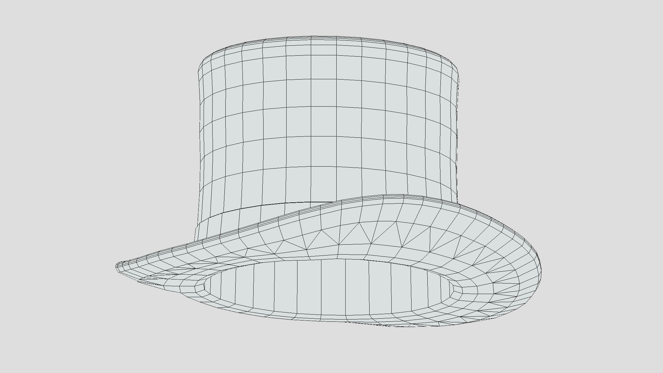 Top Hat 2 Low Poly - 3D Model by frezzy