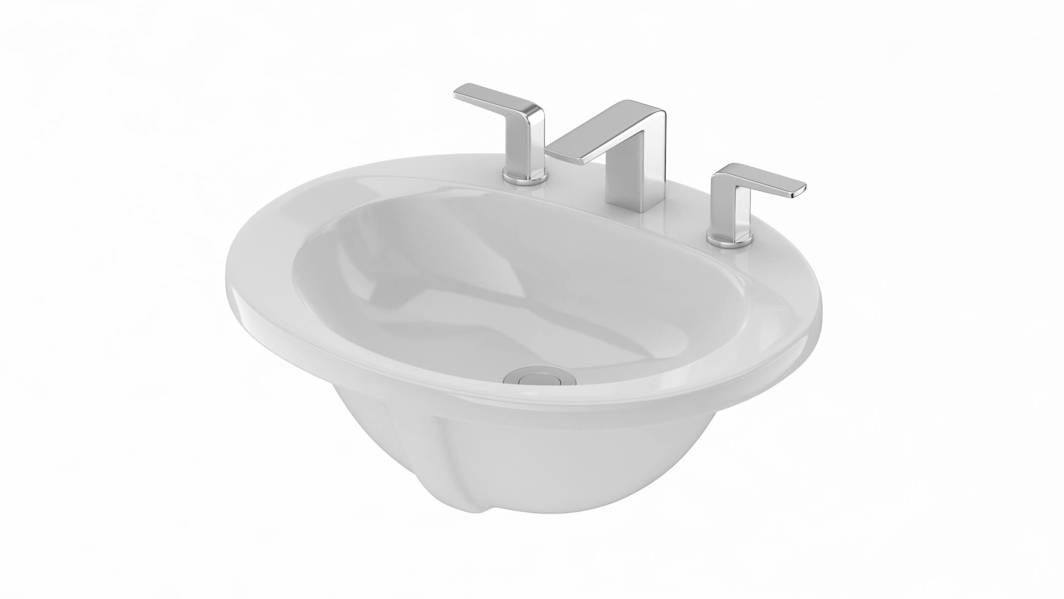 Toto Self Rimming Oval Lavatory - 3D Model by frezzy