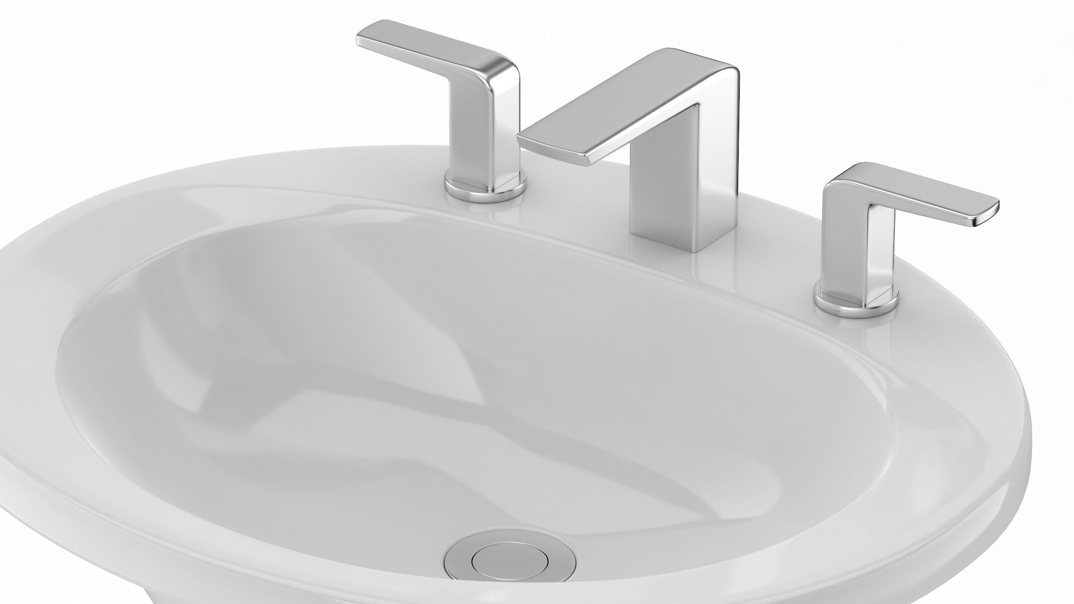 Toto Self Rimming Oval Lavatory - 3D Model by frezzy